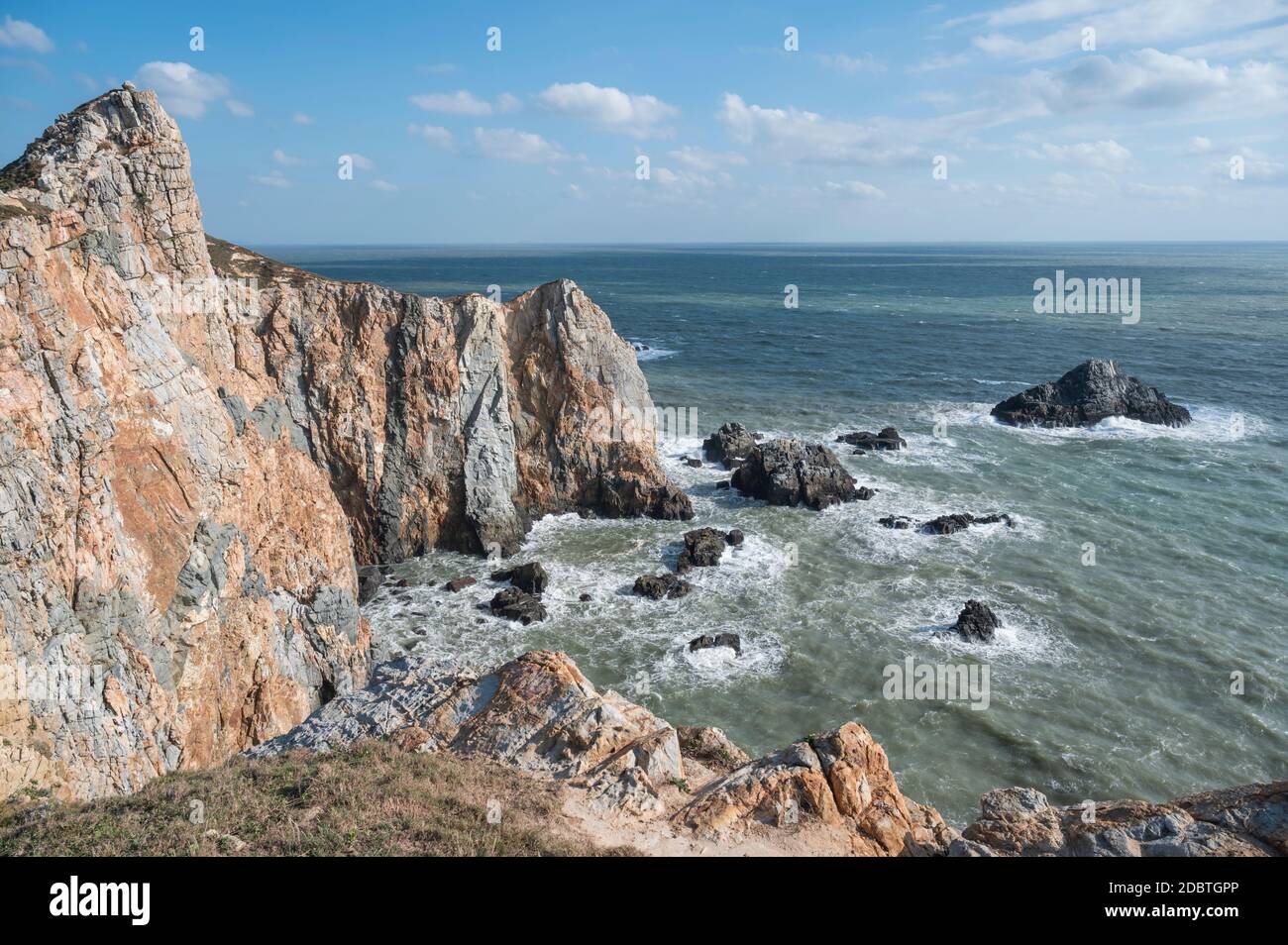 Beautiful scenery of island cliffs Stock Photo - Alamy