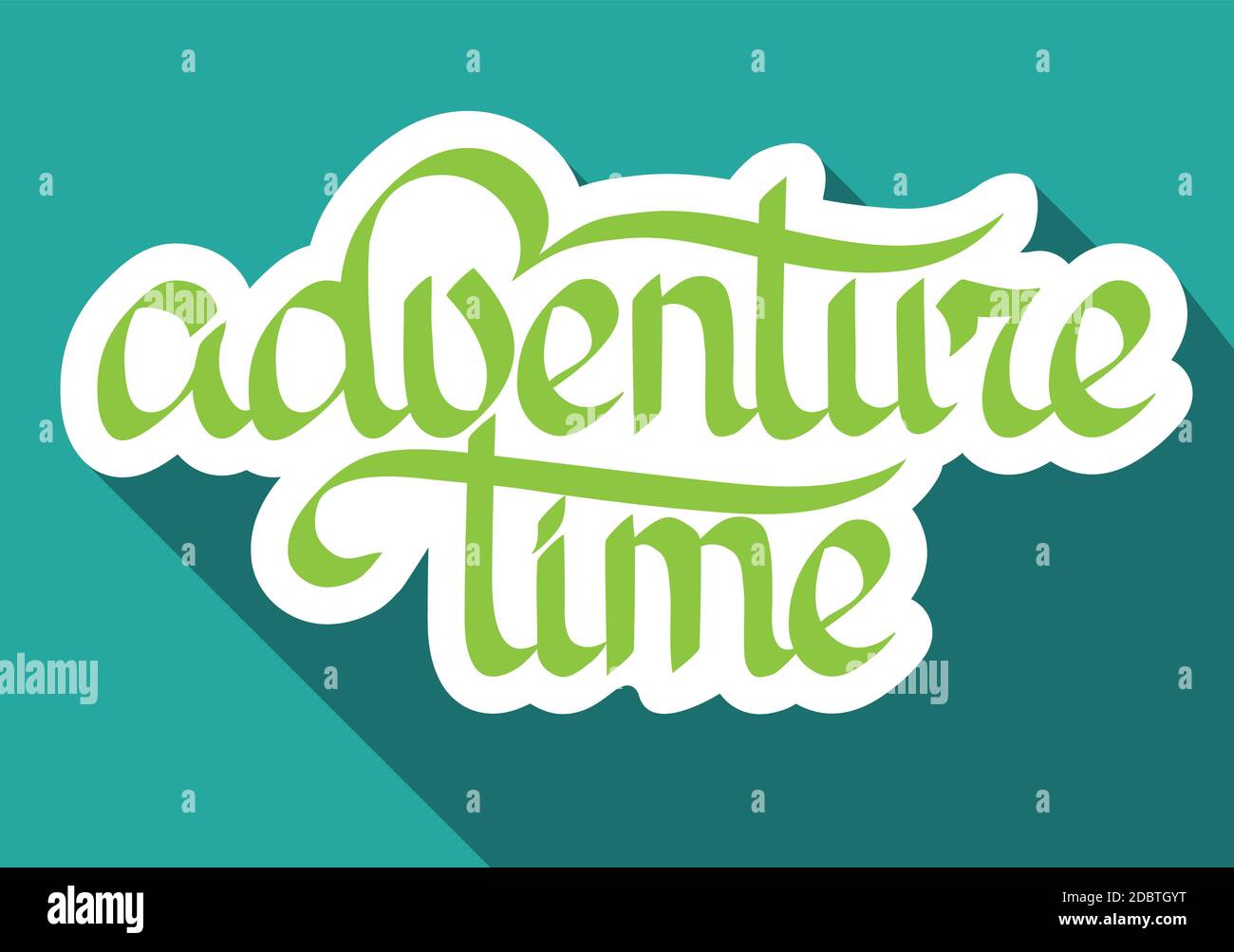 Typographical design concept with handwritten paper Adventure Time ...