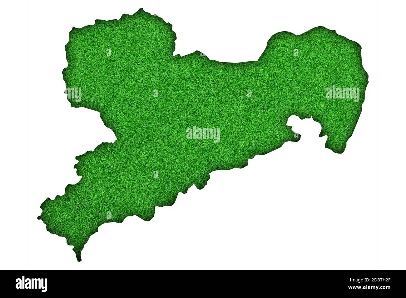 Map of Saxony on green felt Stock Photo - Alamy