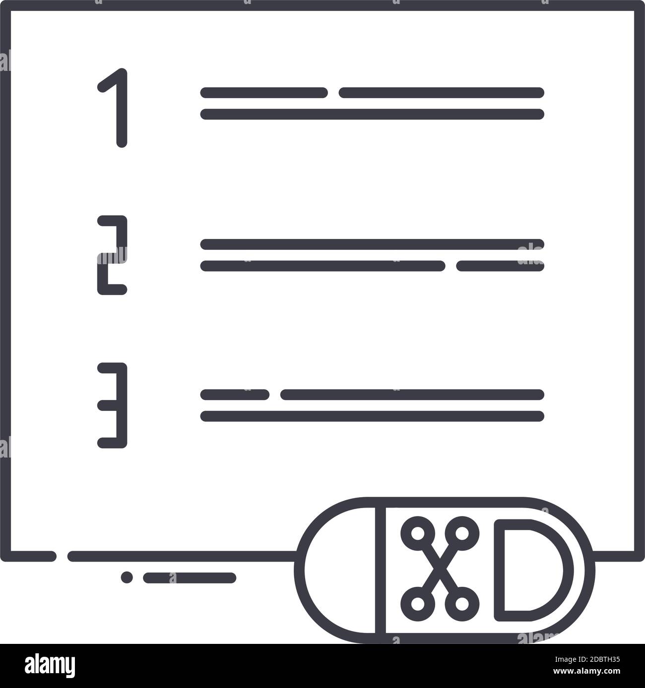 Sport rules icon, linear isolated illustration, thin line vector, web design sign, outline ...