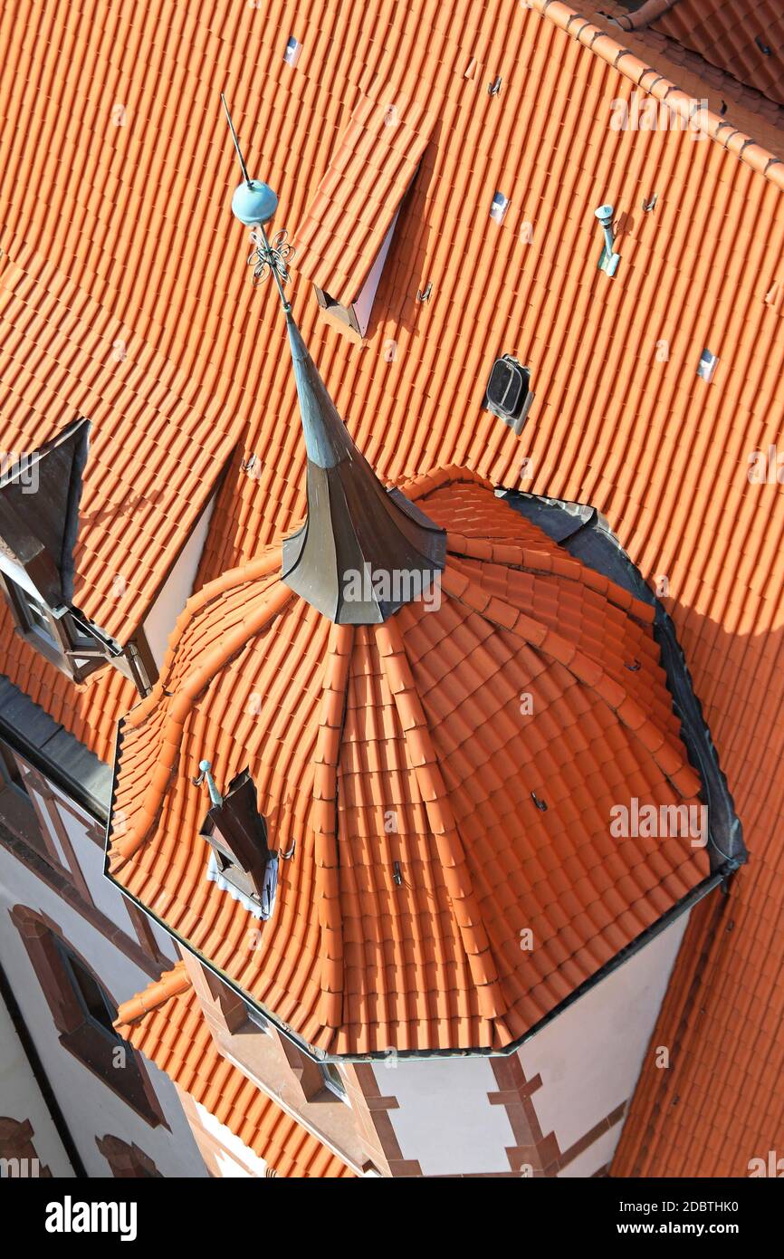 Aerial view of rooftop dome with spire Stock Photo - Alamy