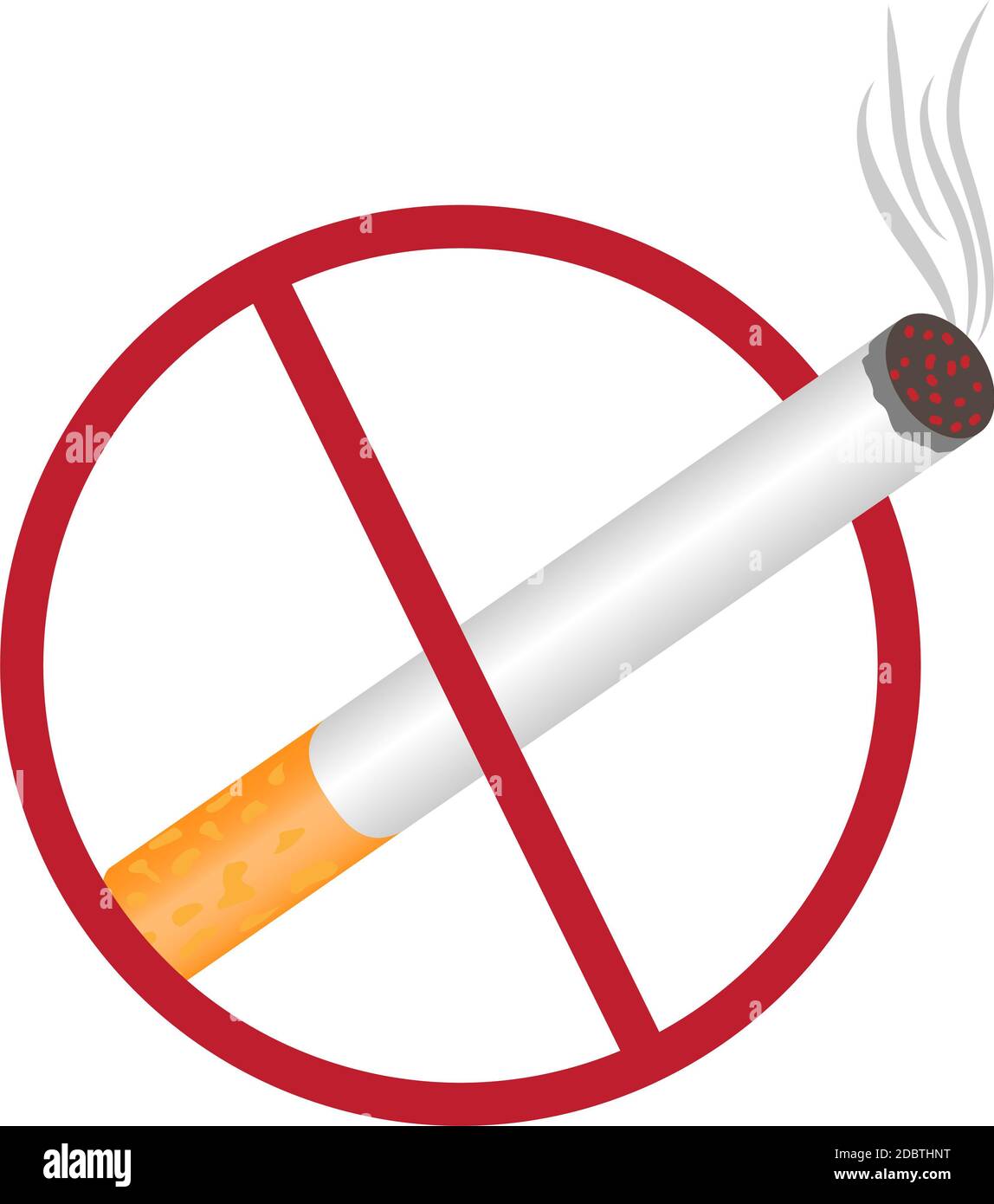 No smoking warning vector pictogram sign Stock Photo - Alamy