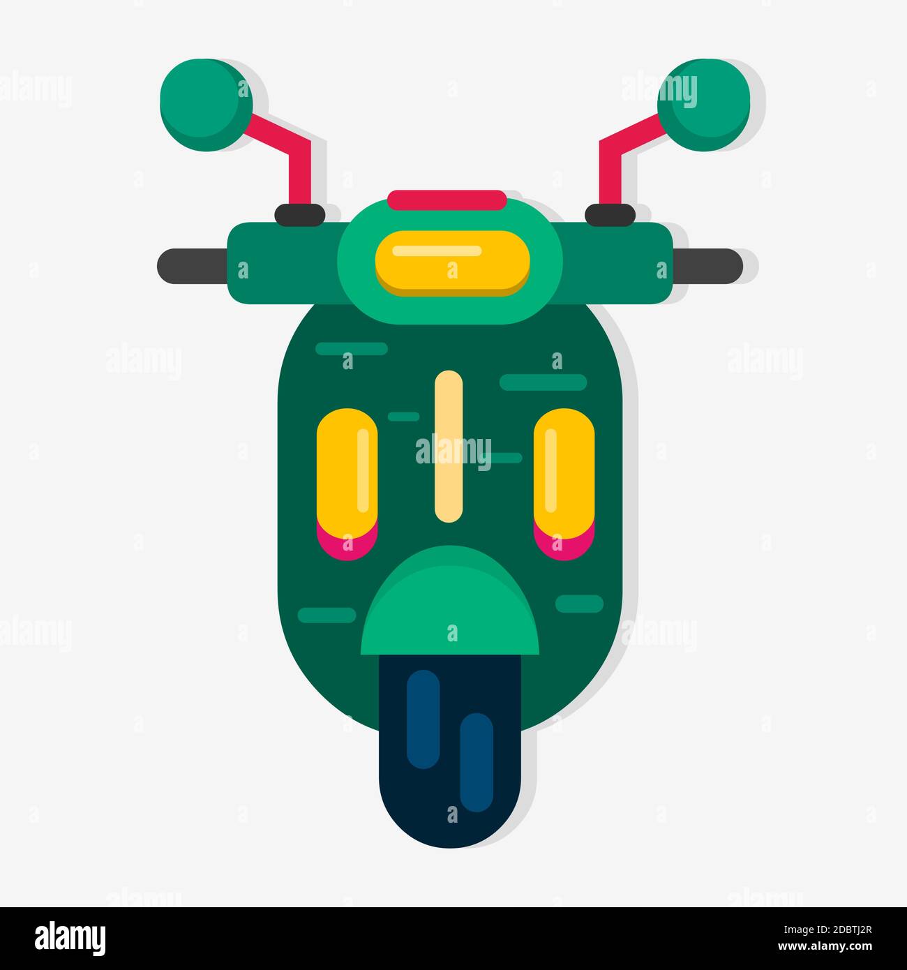 motorbike front view vector illustration in flat style Stock Vector ...