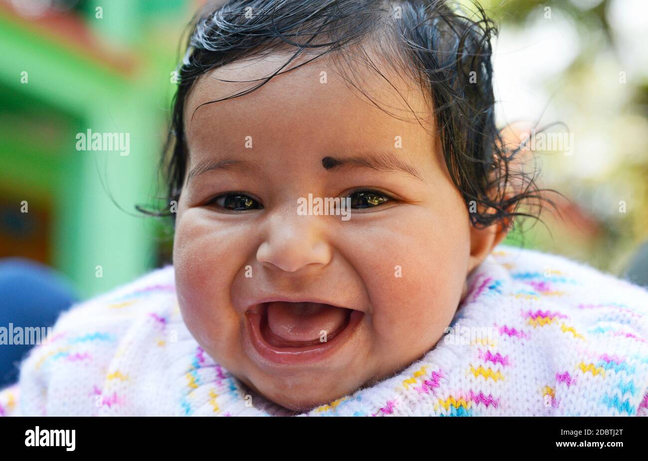 The laughing baby Stock Photo - Alamy