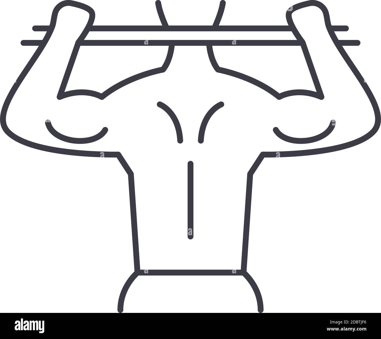 Working out icon, linear isolated illustration, thin line vector, web ...