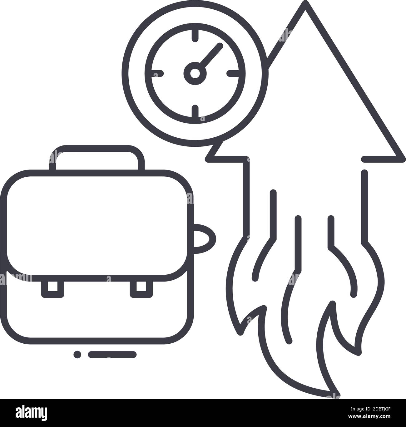 Working speed icon, linear isolated illustration, thin line vector, web ...