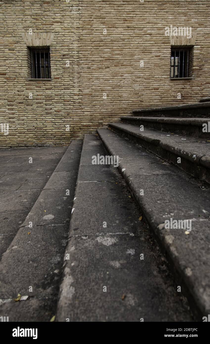 Ancient stone stairs, detail of ancient and medieval architecture Stock ...