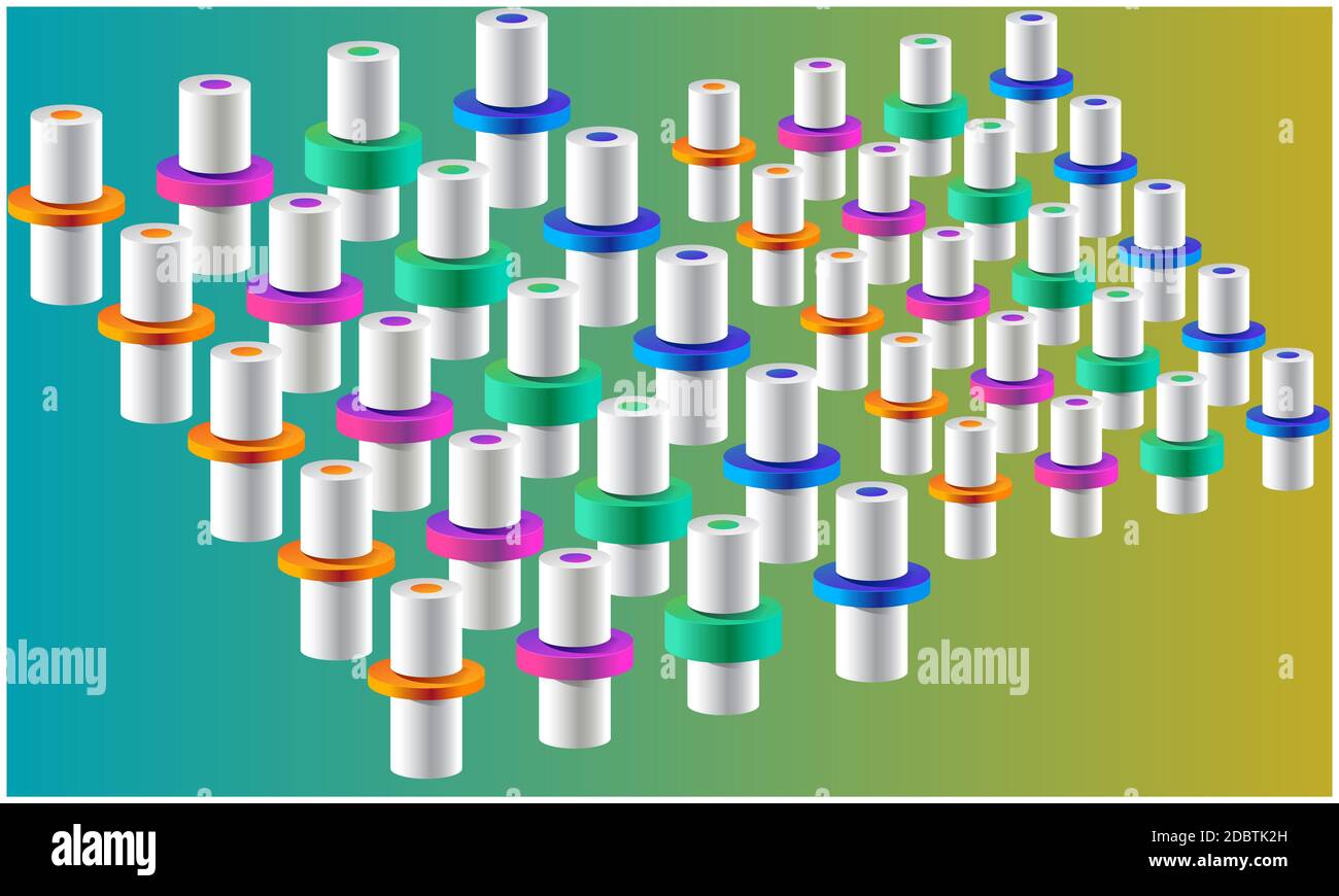 digital textile design of objects on abstract background Stock Photo ...