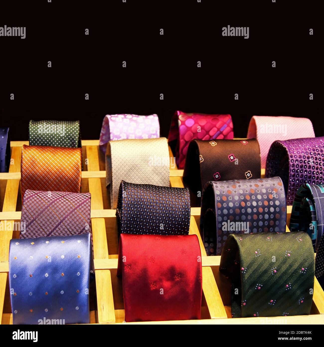 Bunch of colorful ties with nice pattern Stock Photo - Alamy