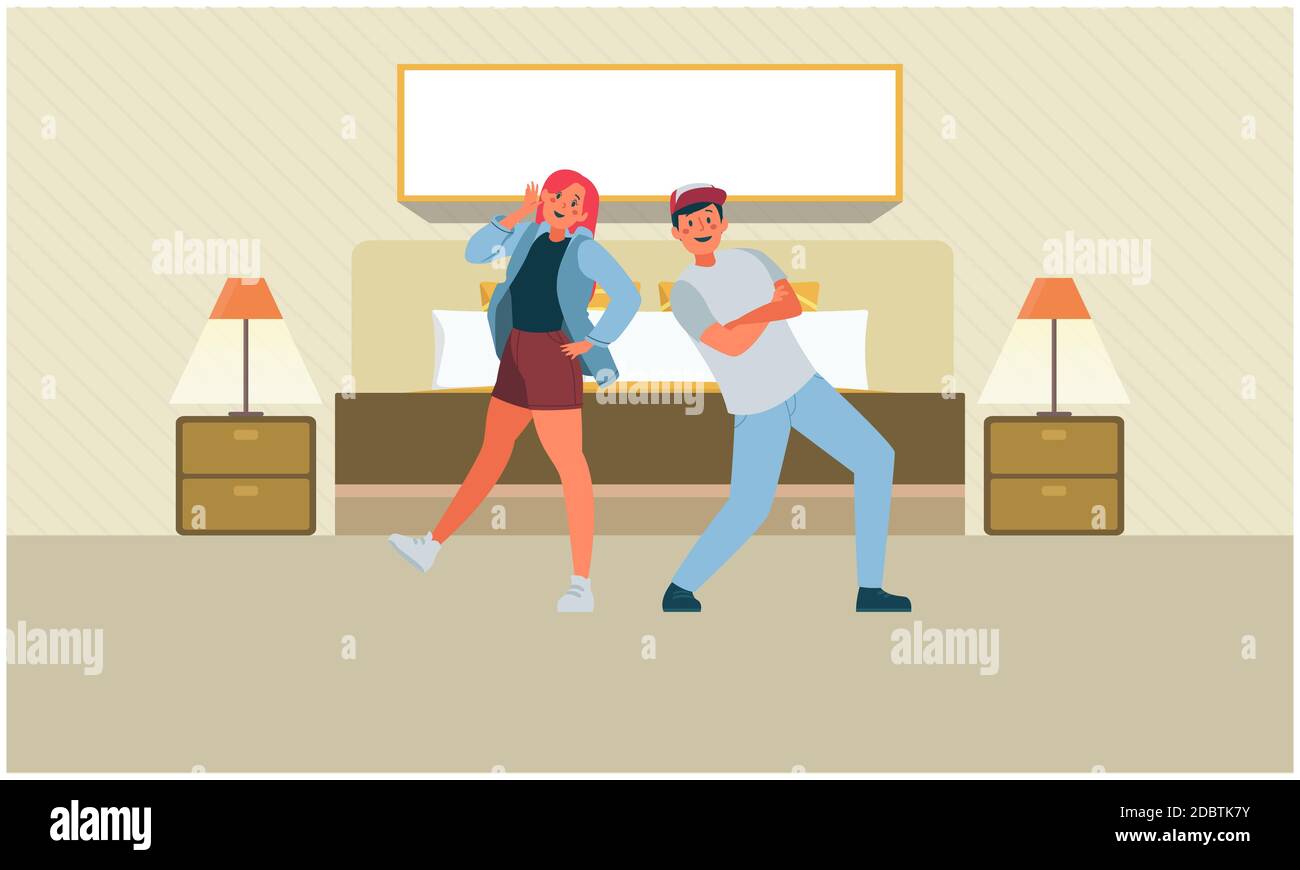 couple is dancing in the room Stock Photo - Alamy