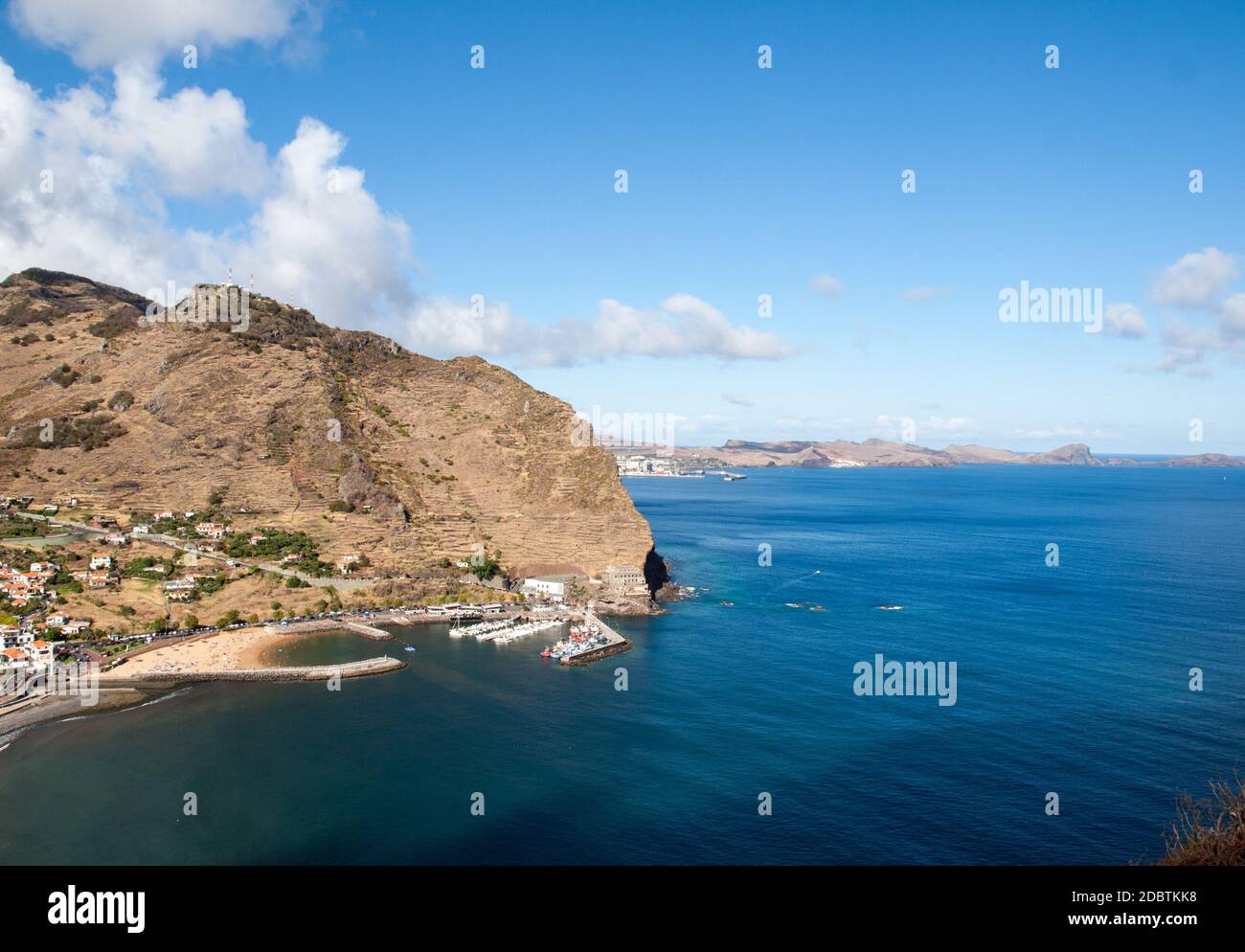Machico bay on the east coast of Madeira Island, Portugal Stock Photo ...