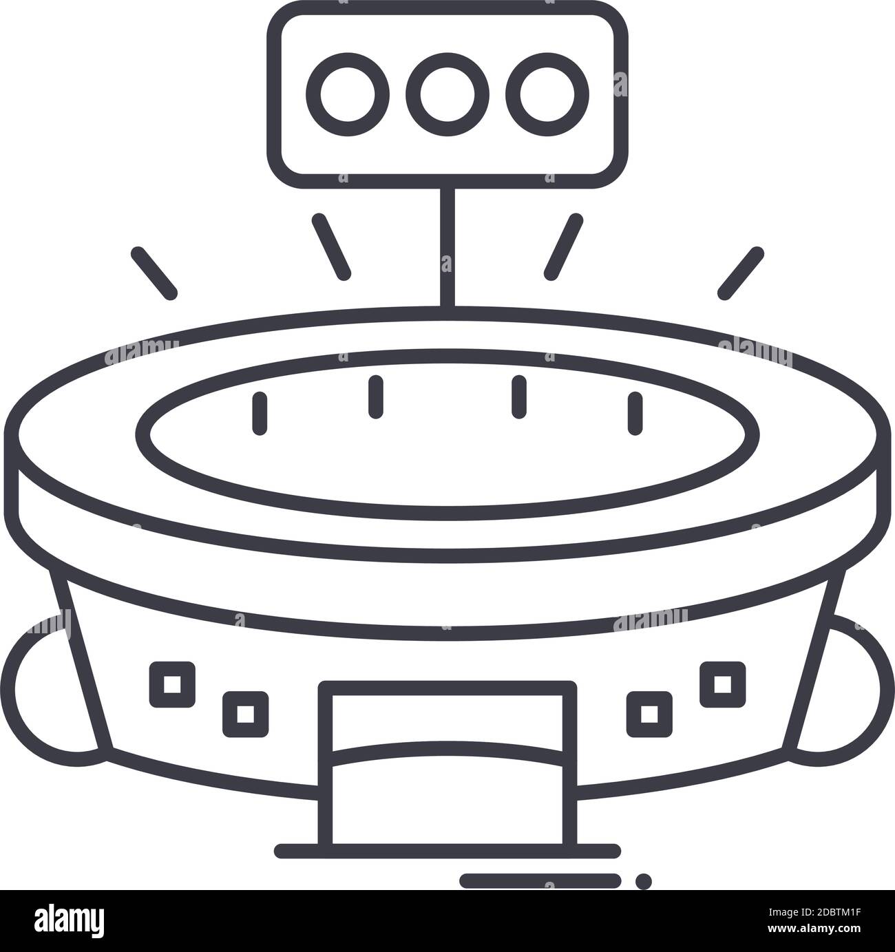 Stadium concept icon, linear isolated illustration, thin line vector ...