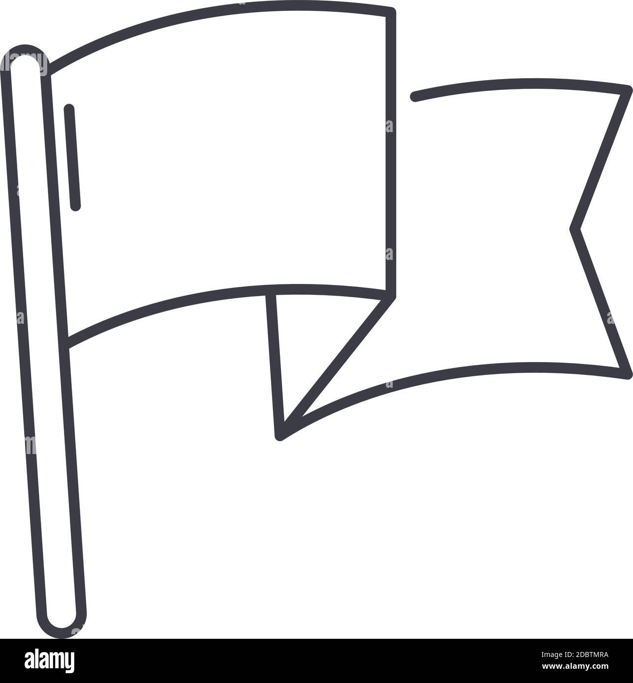 Sport flag icon, linear isolated illustration, thin line vector, web ...