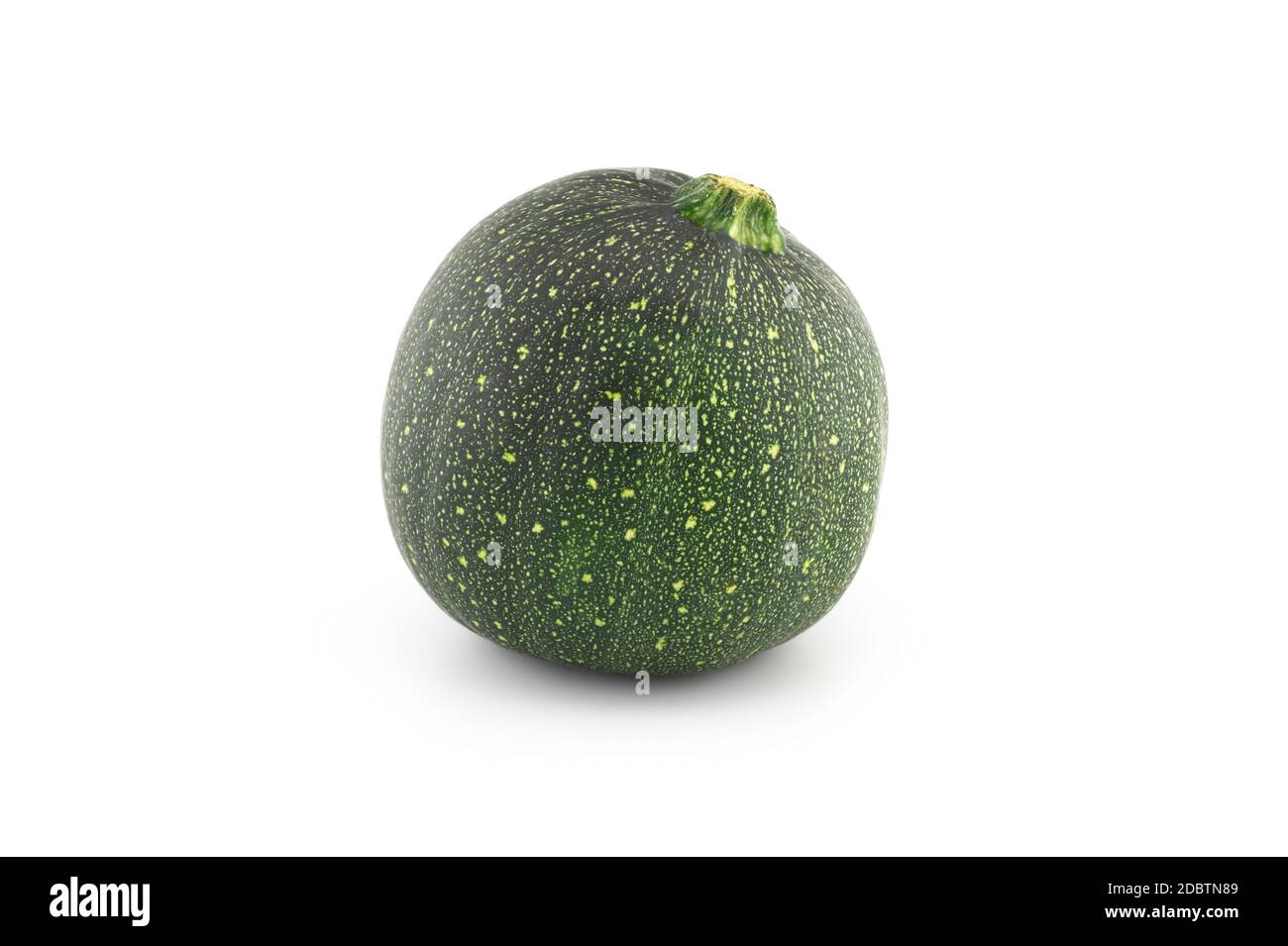 Green round courgette or zucchini isolated on white background Stock ...