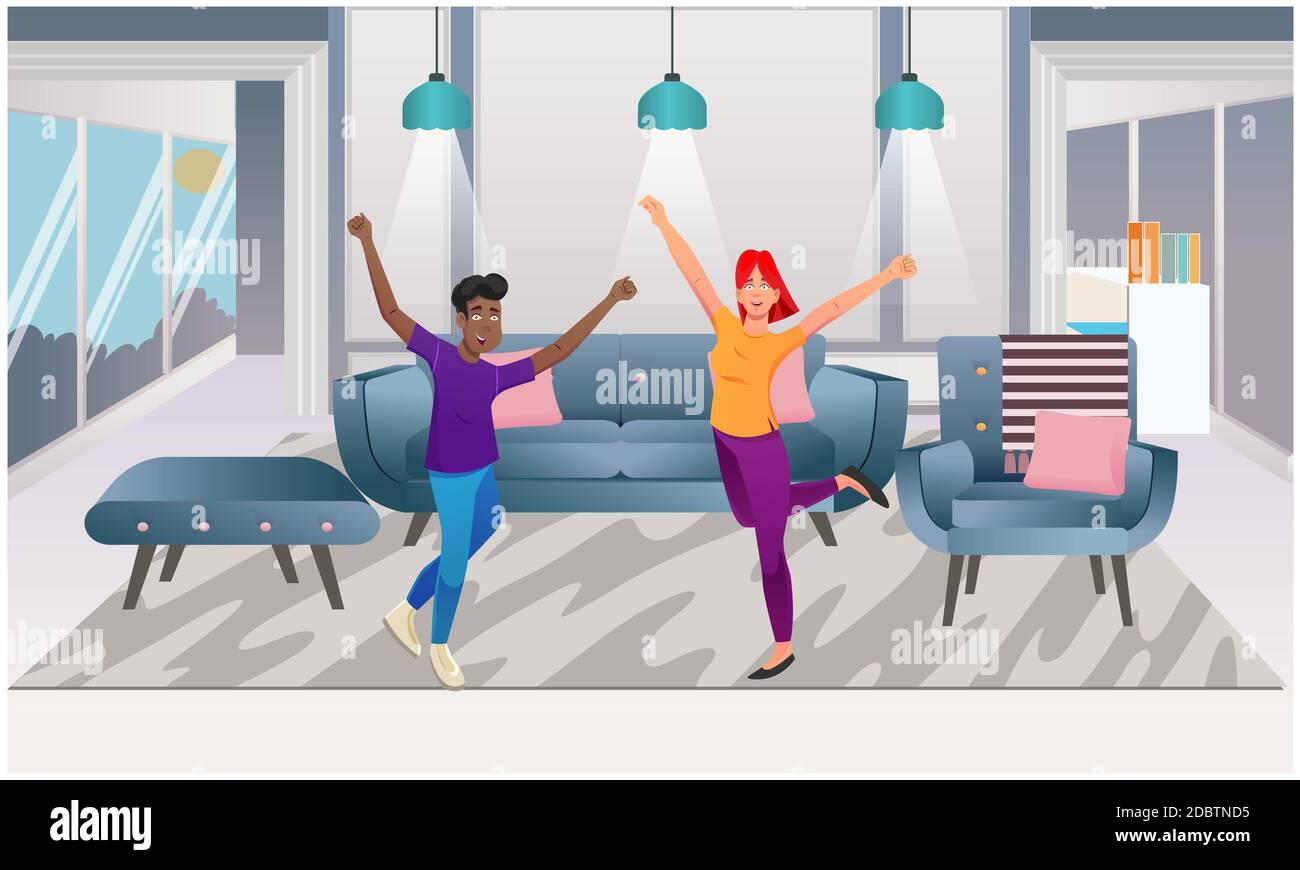 couple is dancing in the room Stock Photo - Alamy