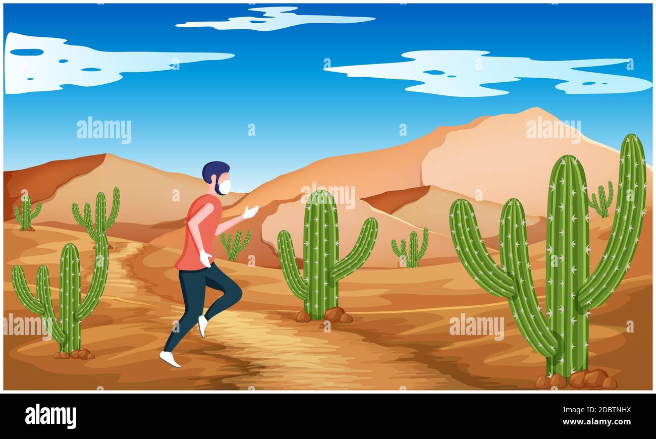 Man in the desert Cut Out Stock Images & Pictures - Alamy