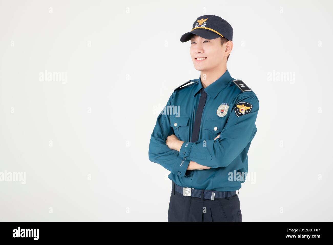 Asian male and female two police officers 006 Stock Photo - Alamy