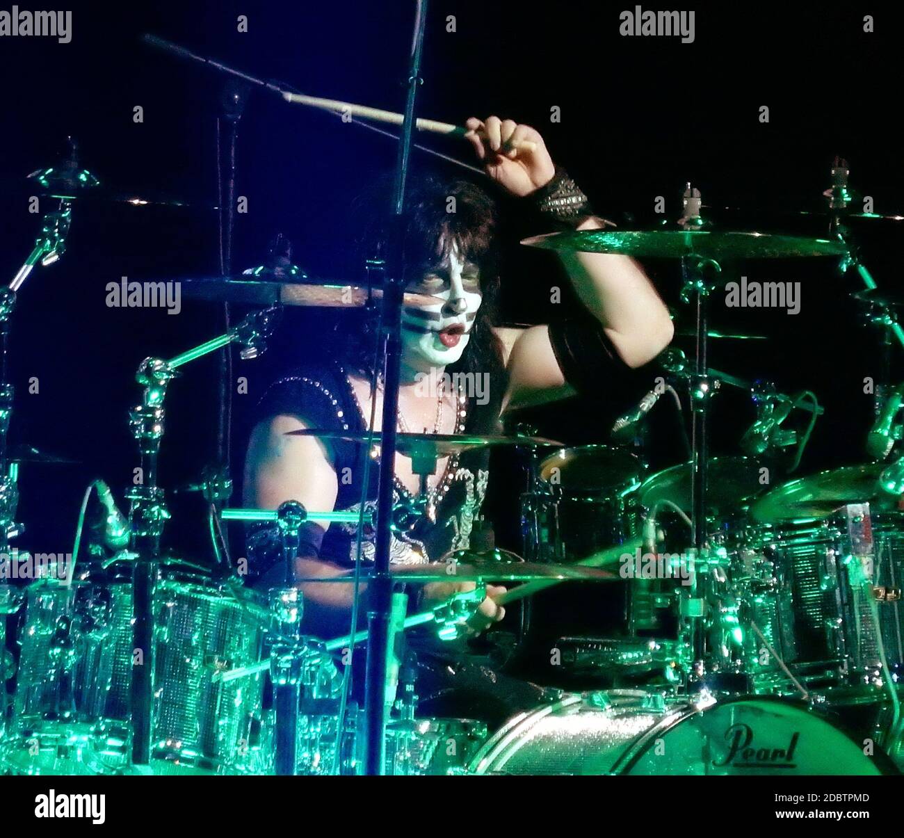 FEBRUARY 11: Eric Singer of KISS performs during the band's End Of The ...