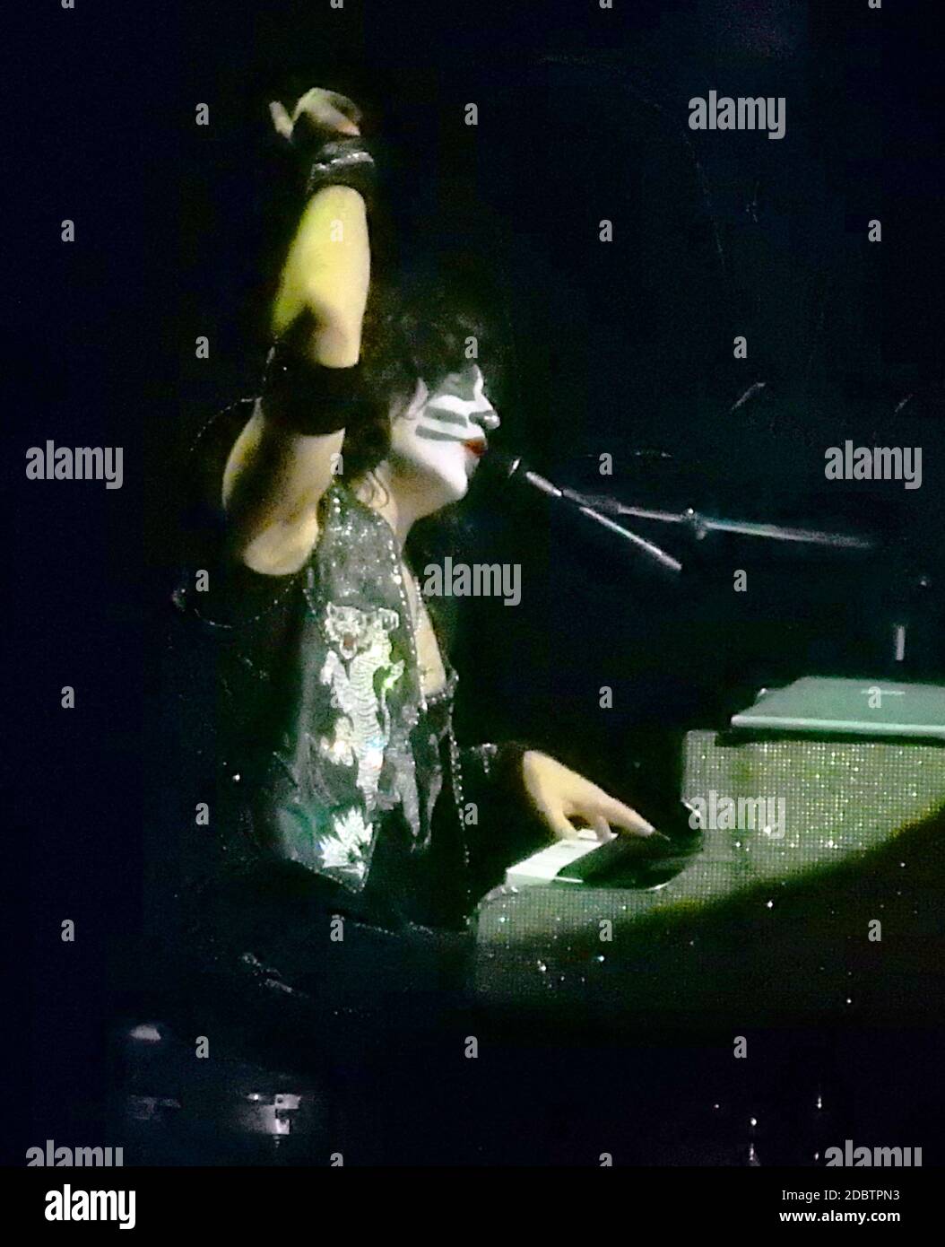 FEBRUARY 11: Eric Singer of KISS plays piano and sing's Peter Criss ...