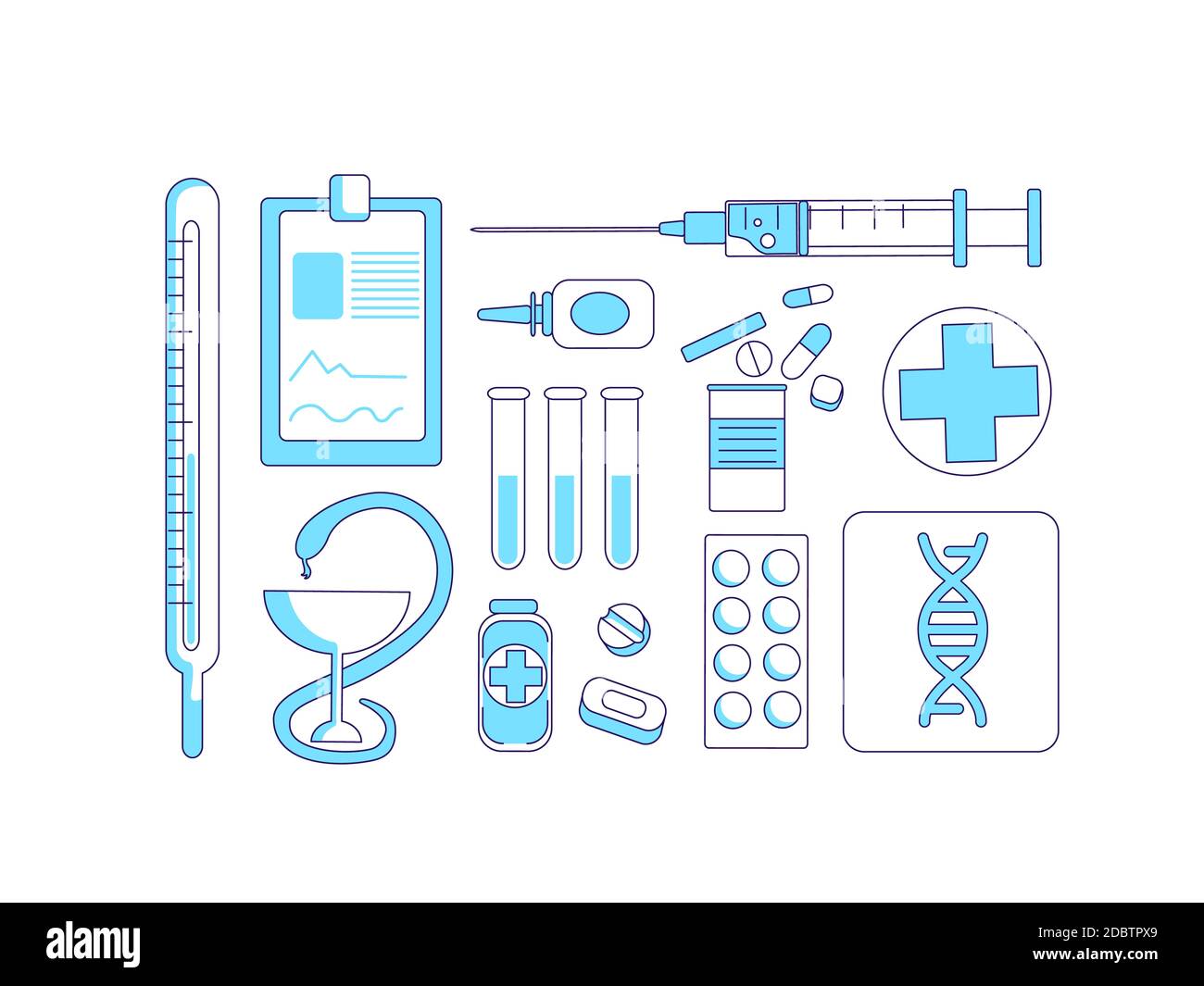 Medical doctor objects sketch hi-res stock photography and images - Alamy