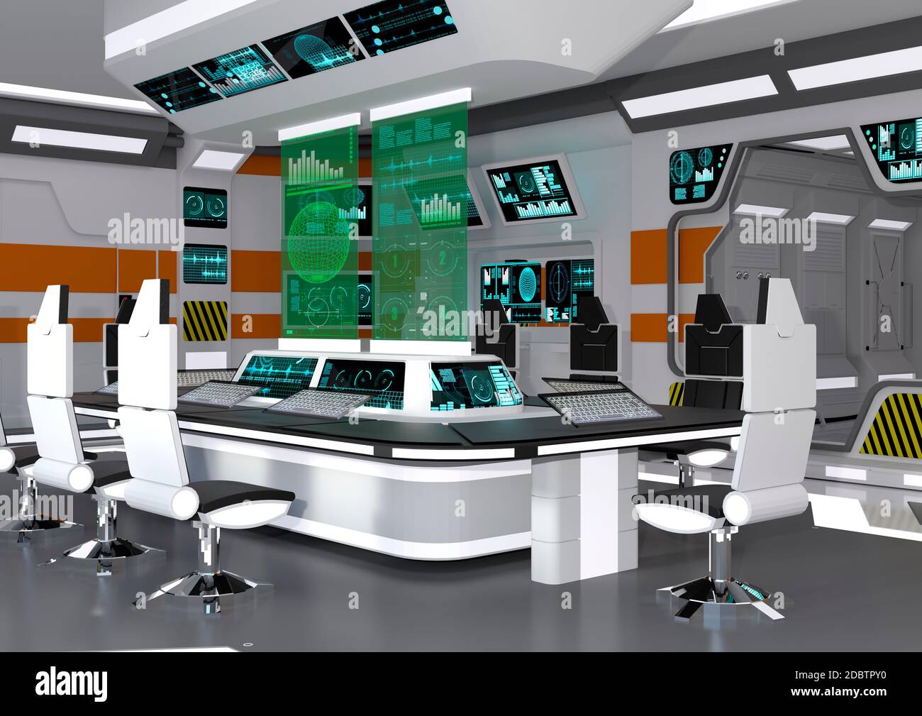 Futuristic command center interior hi-res stock photography and images ...