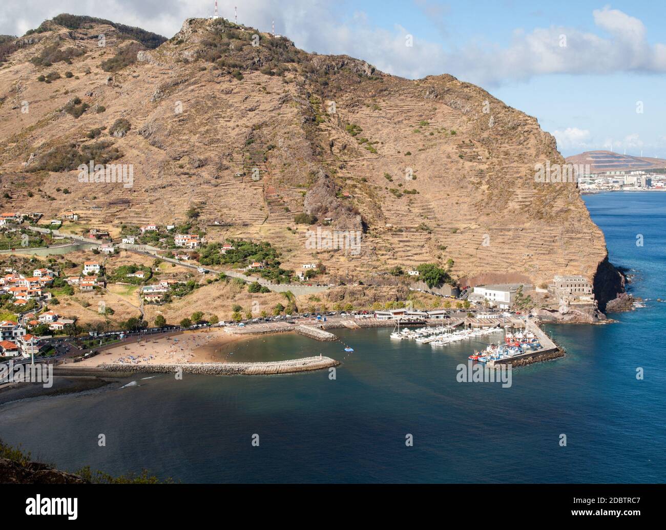 Machico bay on the east coast of Madeira Island, Portugal Stock Photo ...