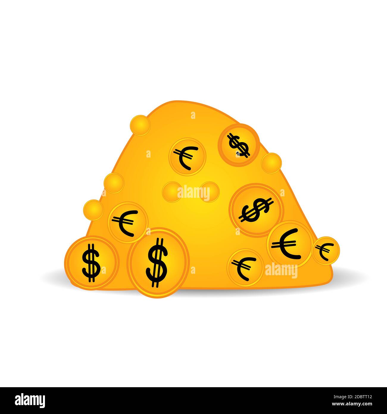 Mountain of money cartoon Cut Out Stock Images & Pictures - Alamy