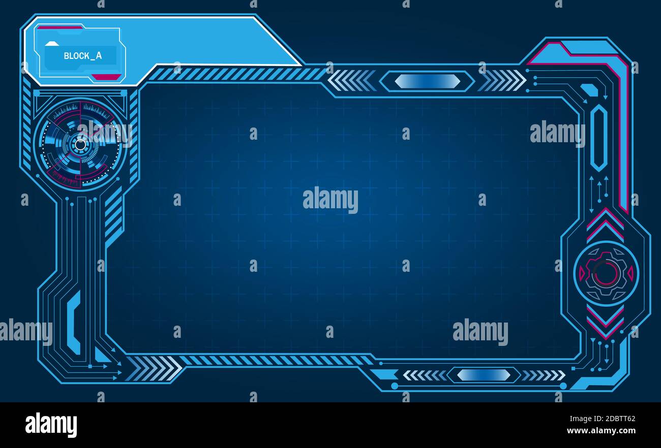 Graphic presentation asymmetric computer panel, frame, display with ...