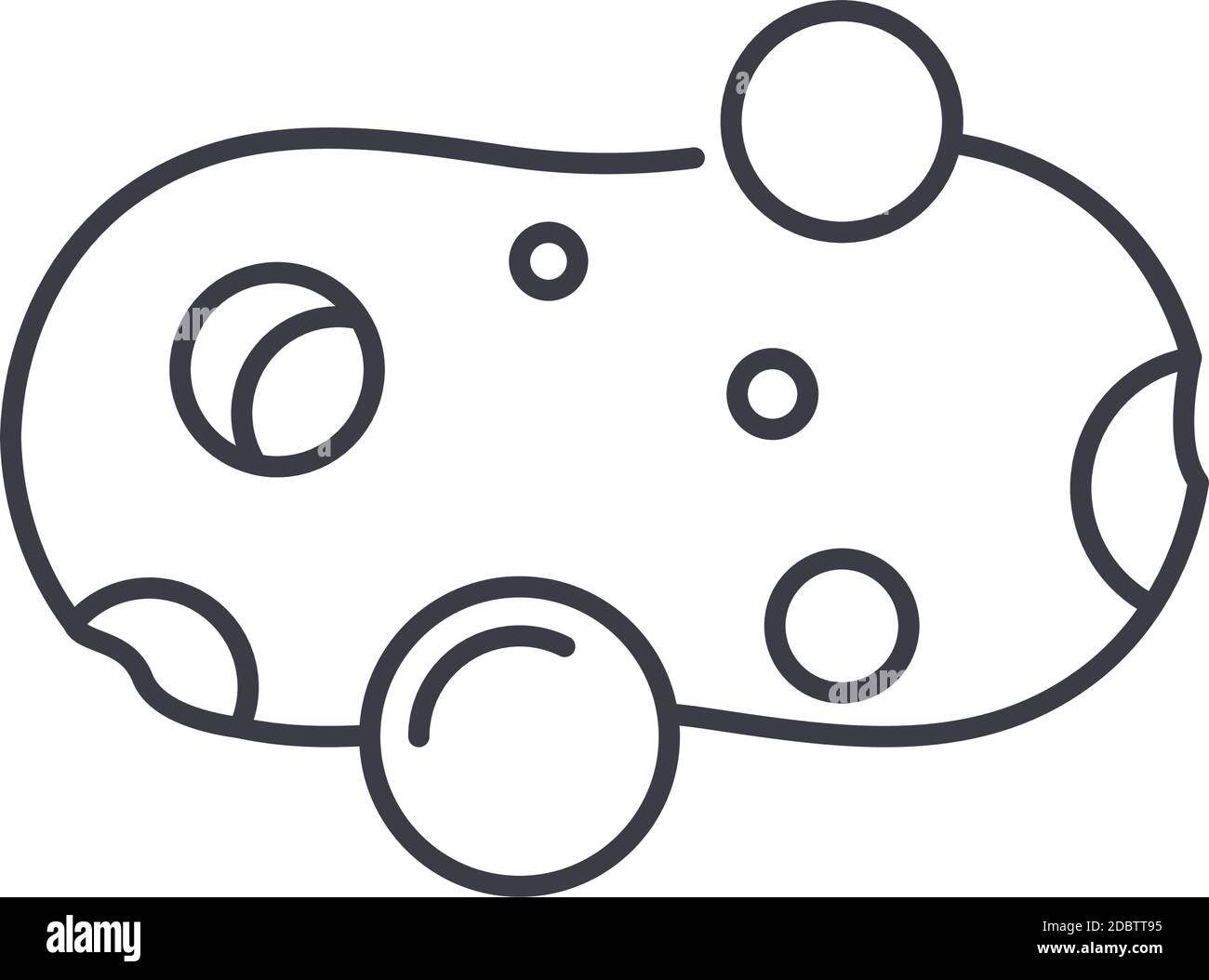 Sponge icon, linear isolated illustration, thin line vector, web design ...