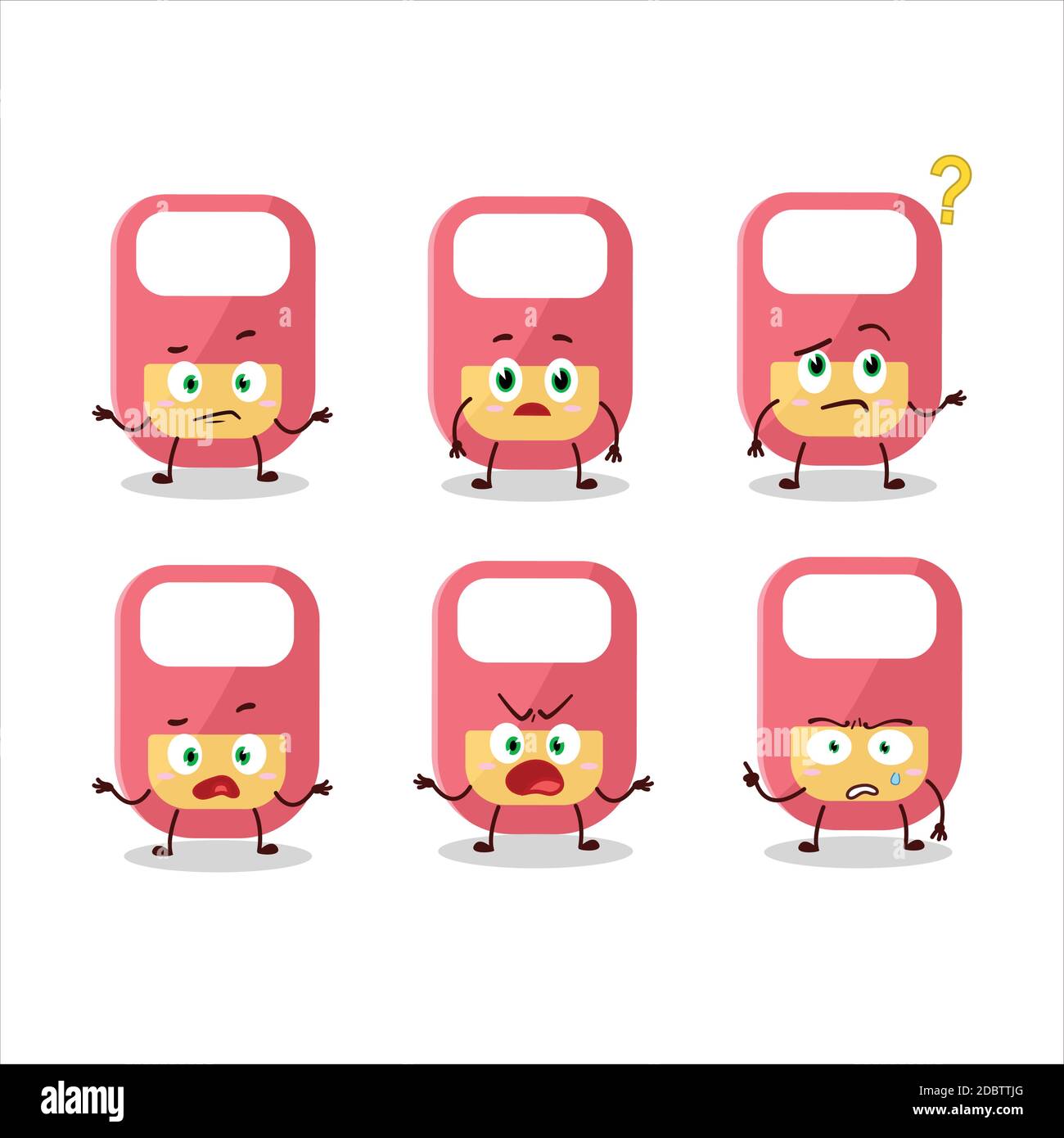 Cartoon character of pink baby appron with what expression Stock Vector ...