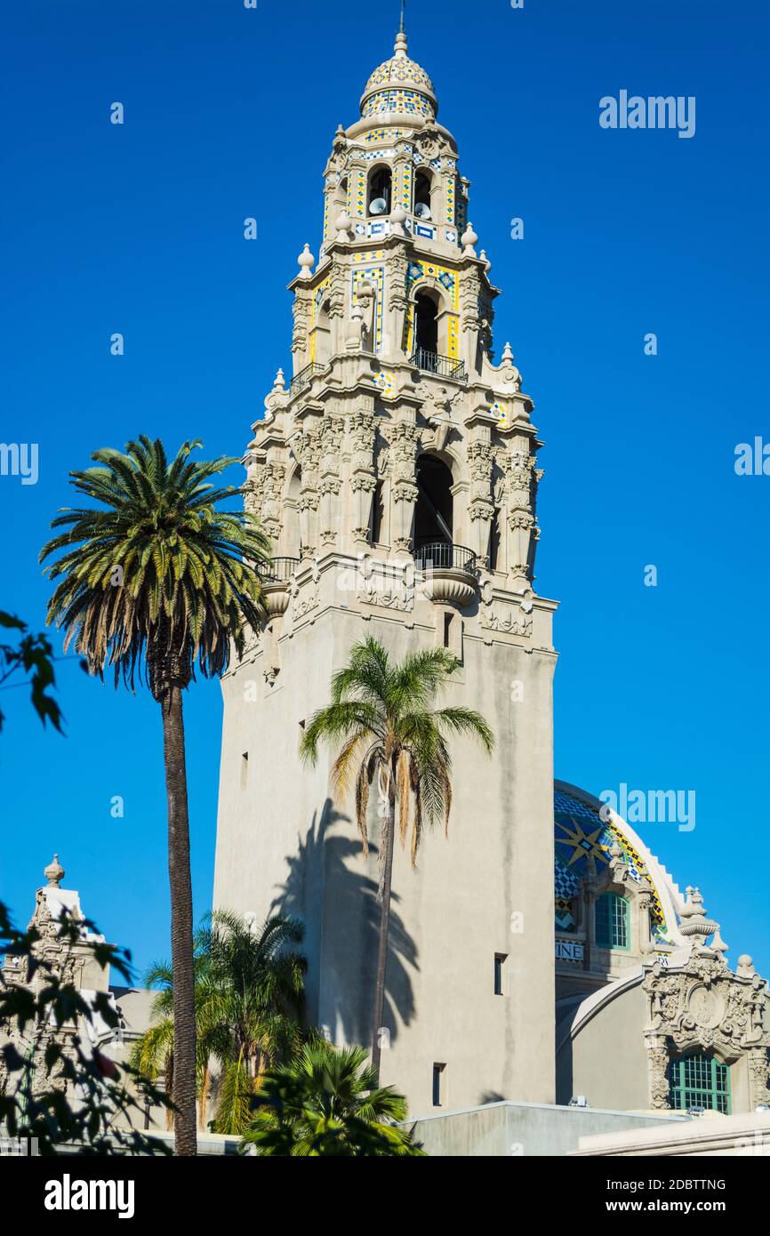 California tower in Balboa park, San Diego Stock Photo - Alamy