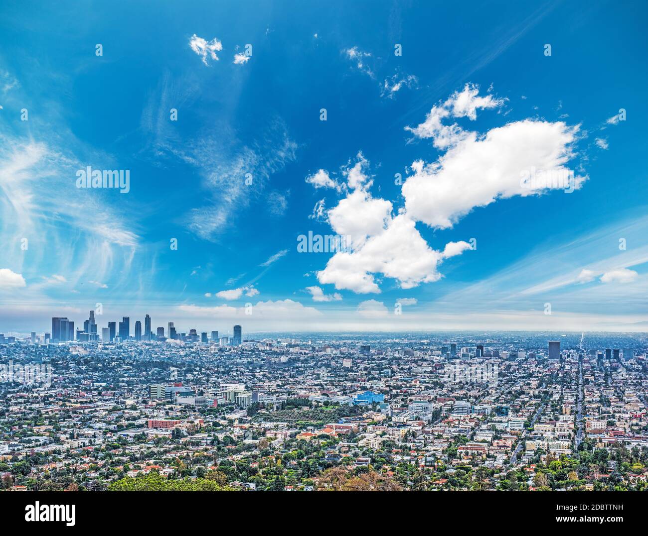 blue sky over Los Angeles, California Stock Photo - Alamy