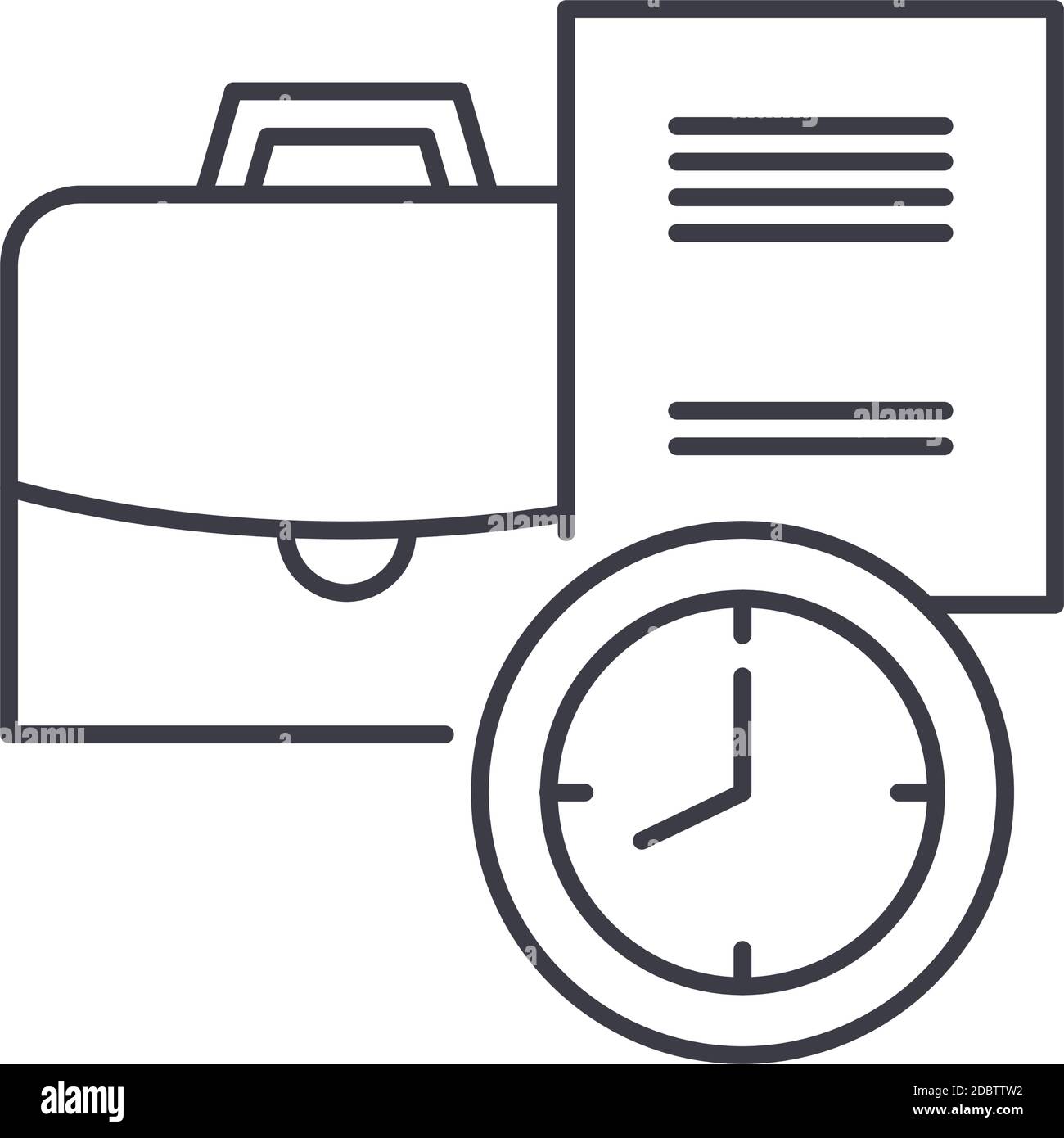 Work target icon, linear isolated illustration, thin line vector, web ...