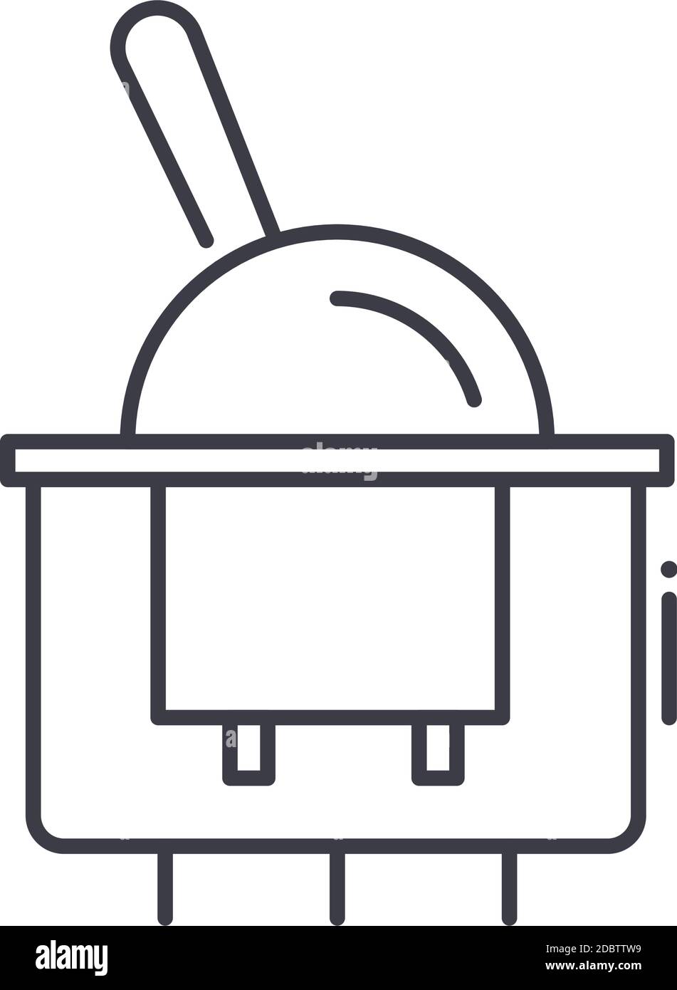 Toggle switch icon, linear isolated illustration, thin line vector, web ...