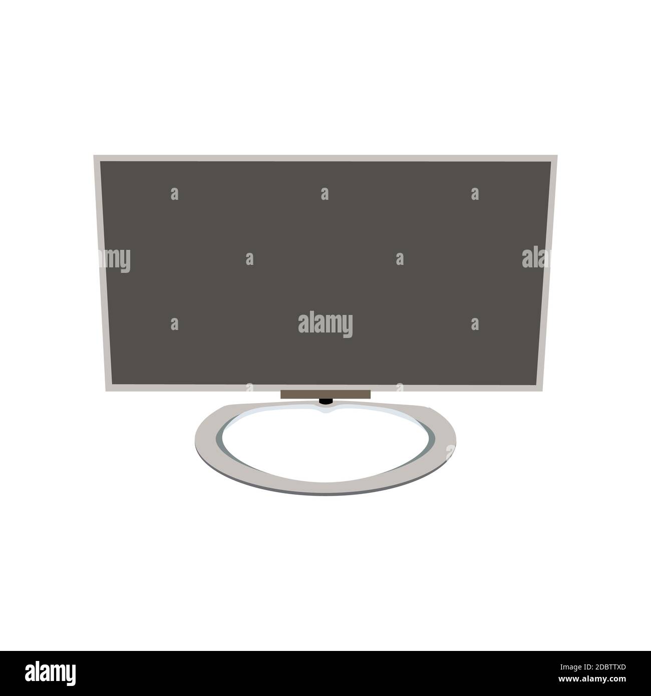 lcd tv monitor, vector illustration TV on a round base Stock Photo - Alamy