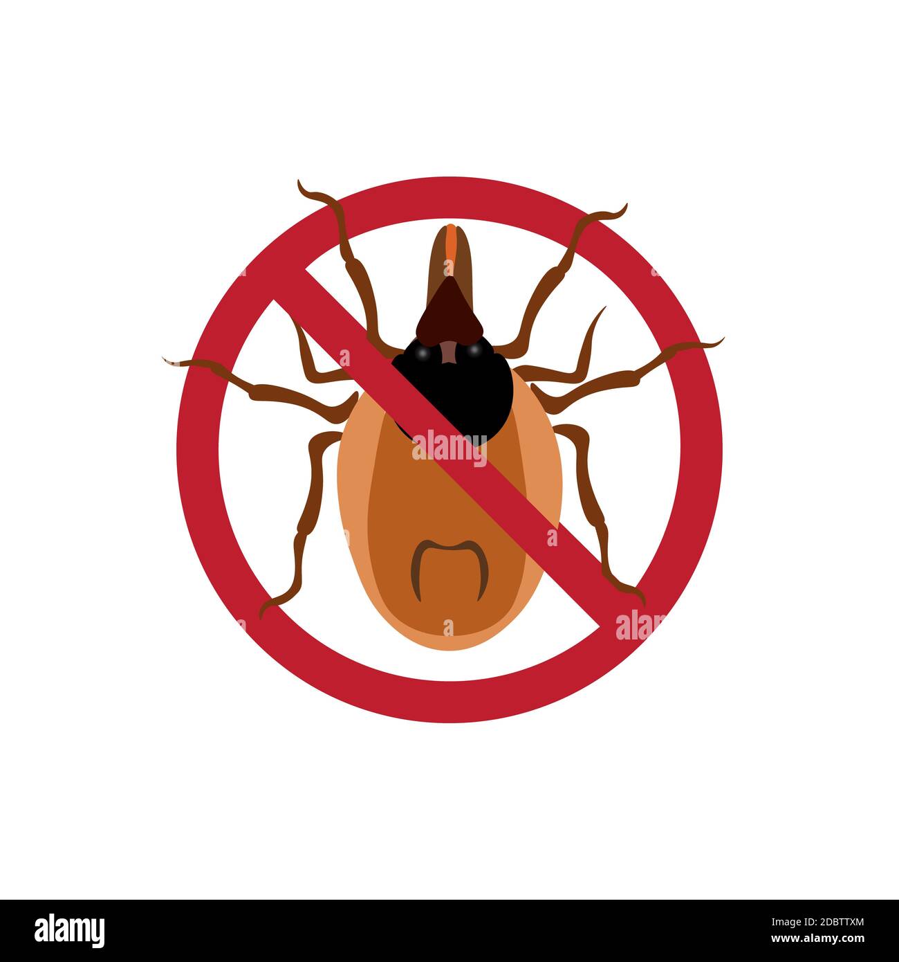 Symbol parasite warning sign. Mite spider. Mite red. Mite allergy ...
