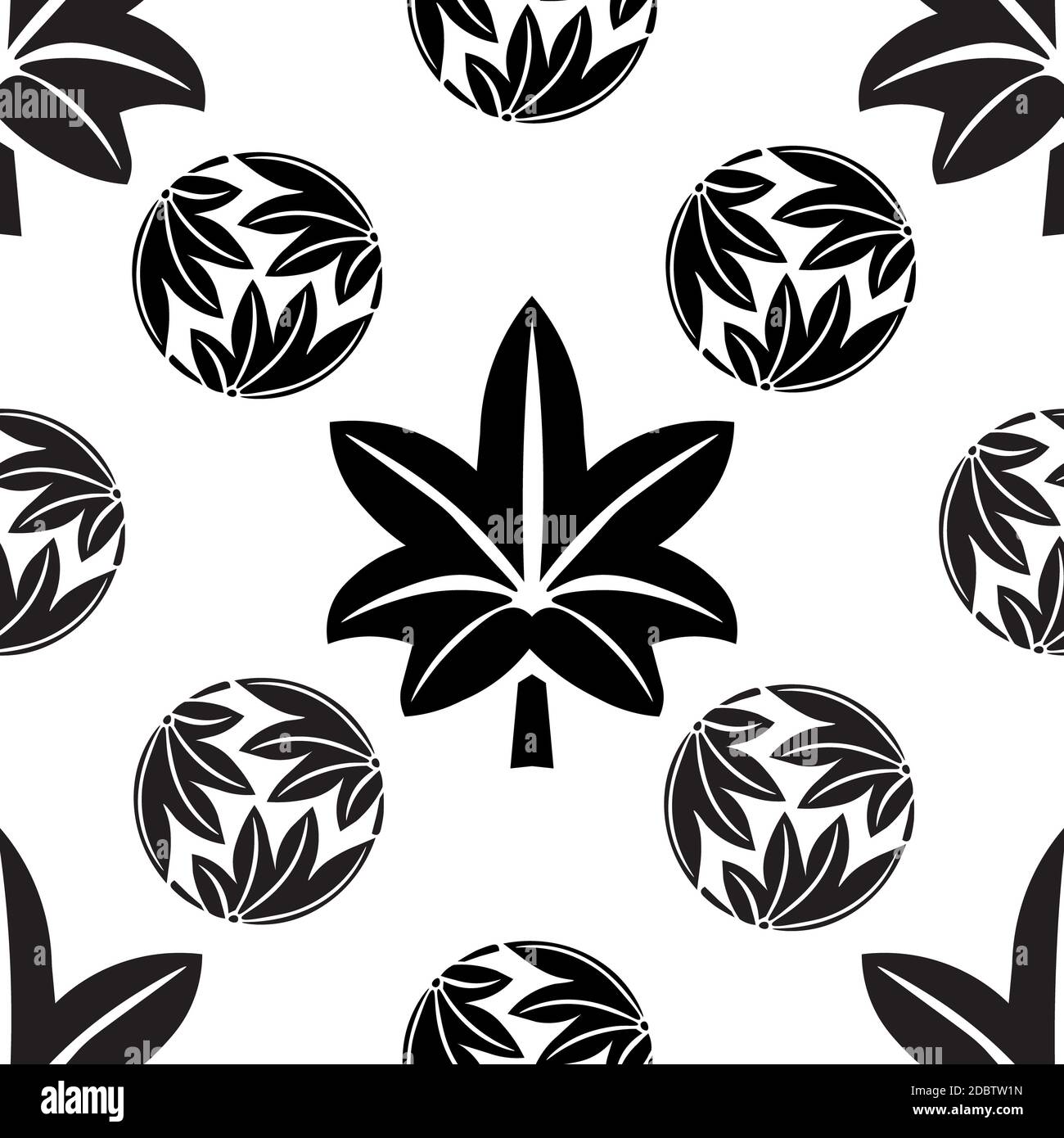 The stylized seamless maple leaves, Japanese symbolism vector ...
