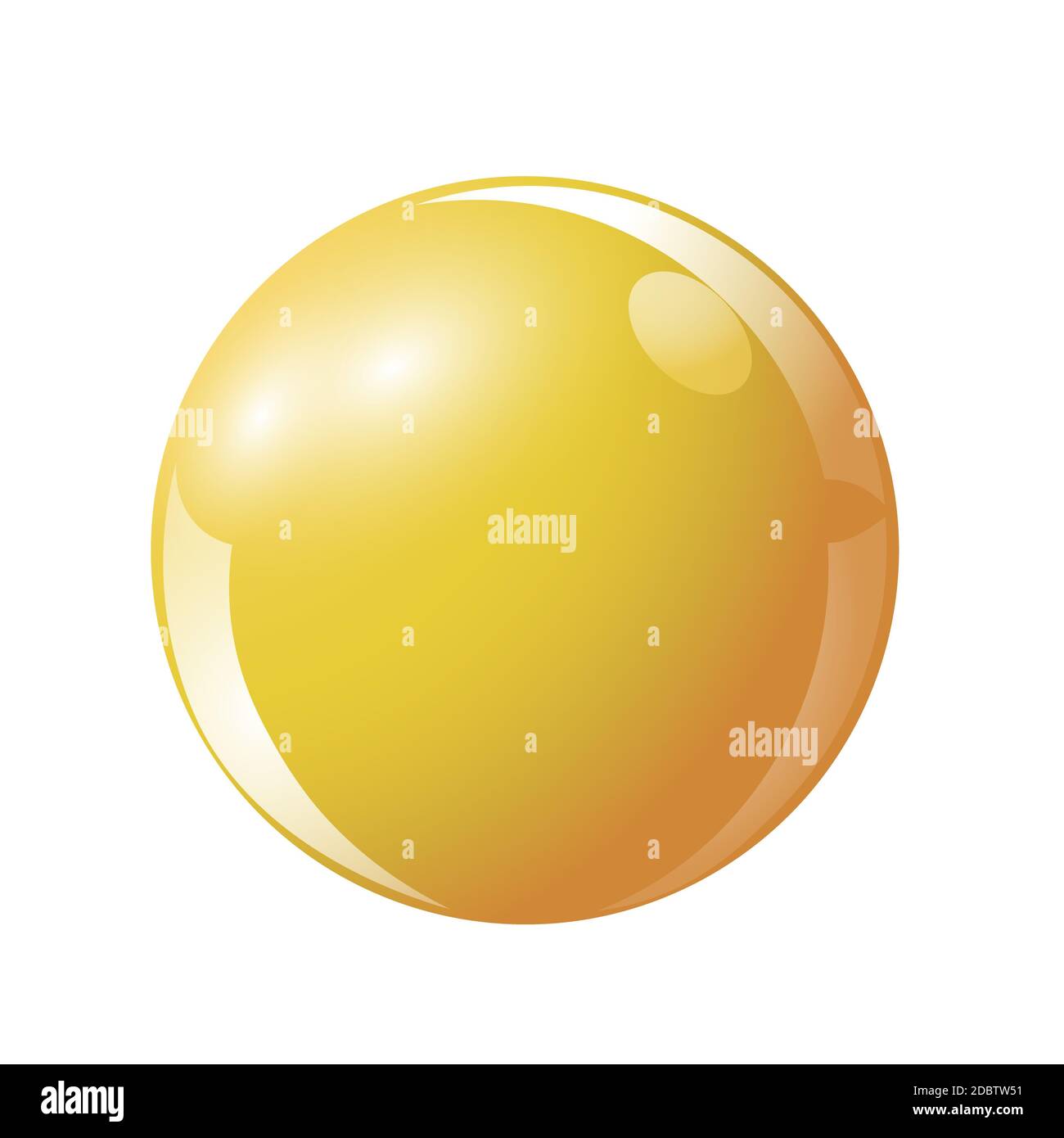 Ball yellow color, ball Russian billiards. Vector illustration Stock ...