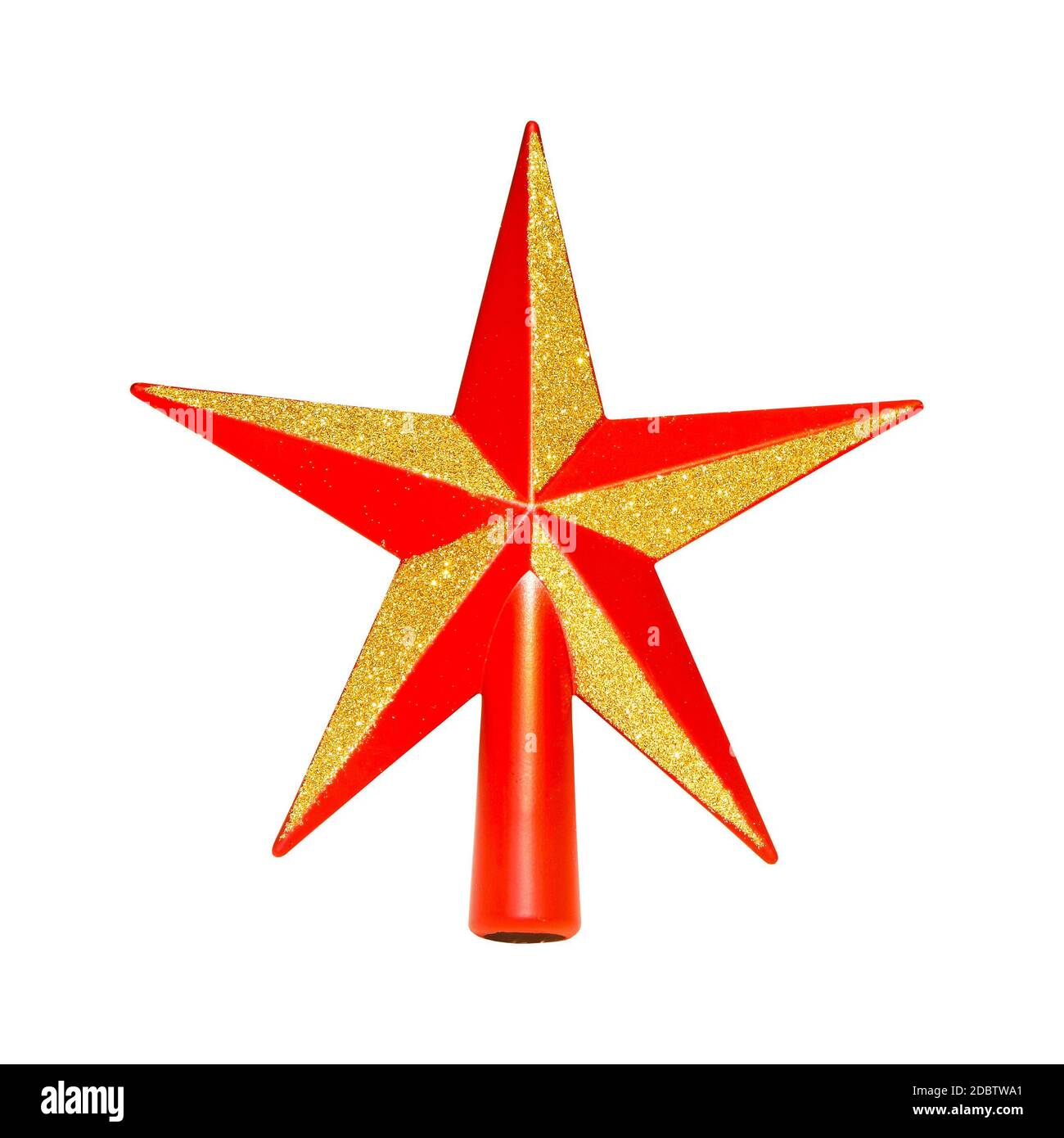 Christmas tree star isolated included clipping path Stock Photo - Alamy