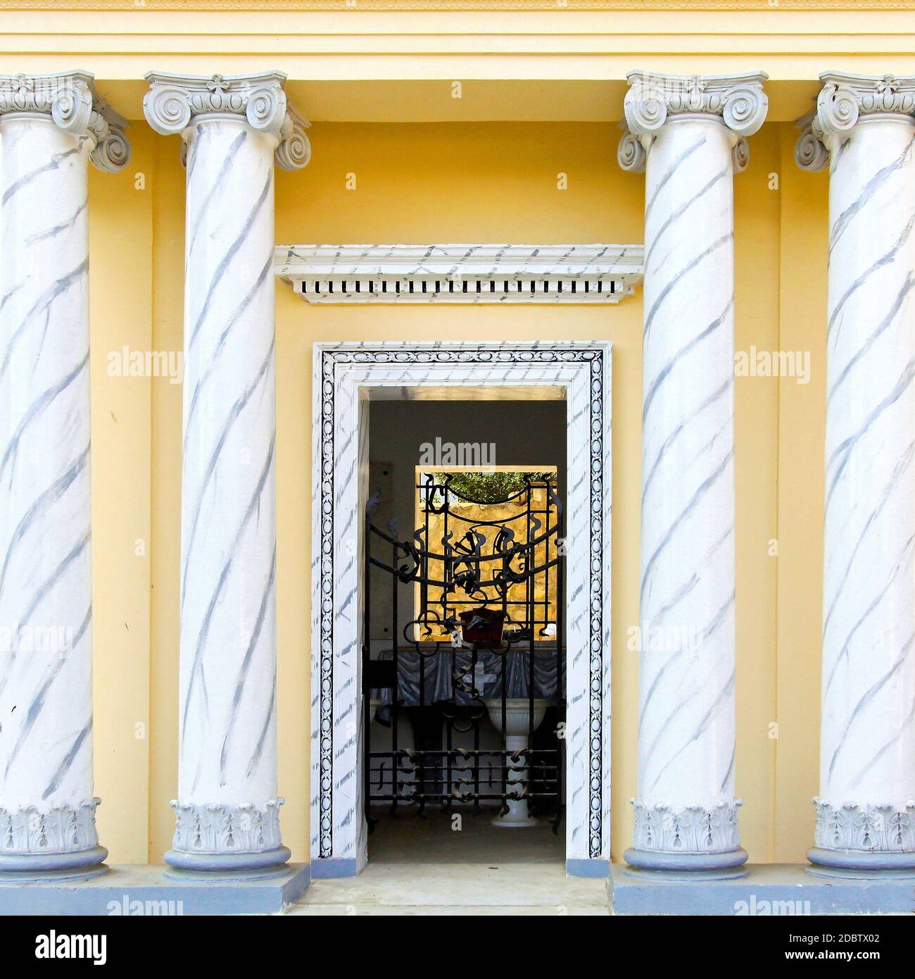 Big Greek orthodox mausoleum with marble pillars Stock Photo - Alamy