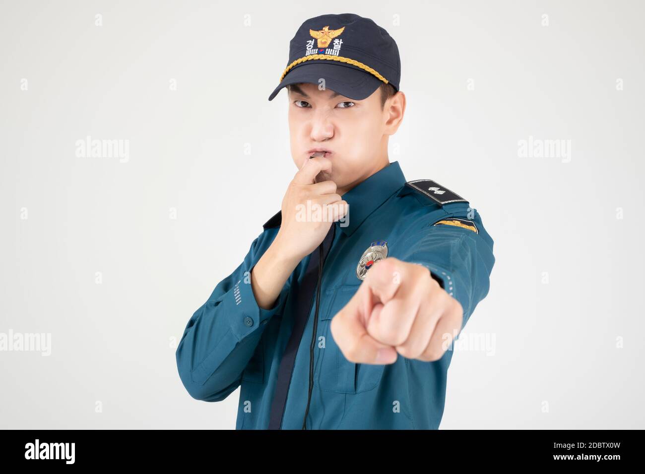 Asian male and female two police officers 048 Stock Photo - Alamy