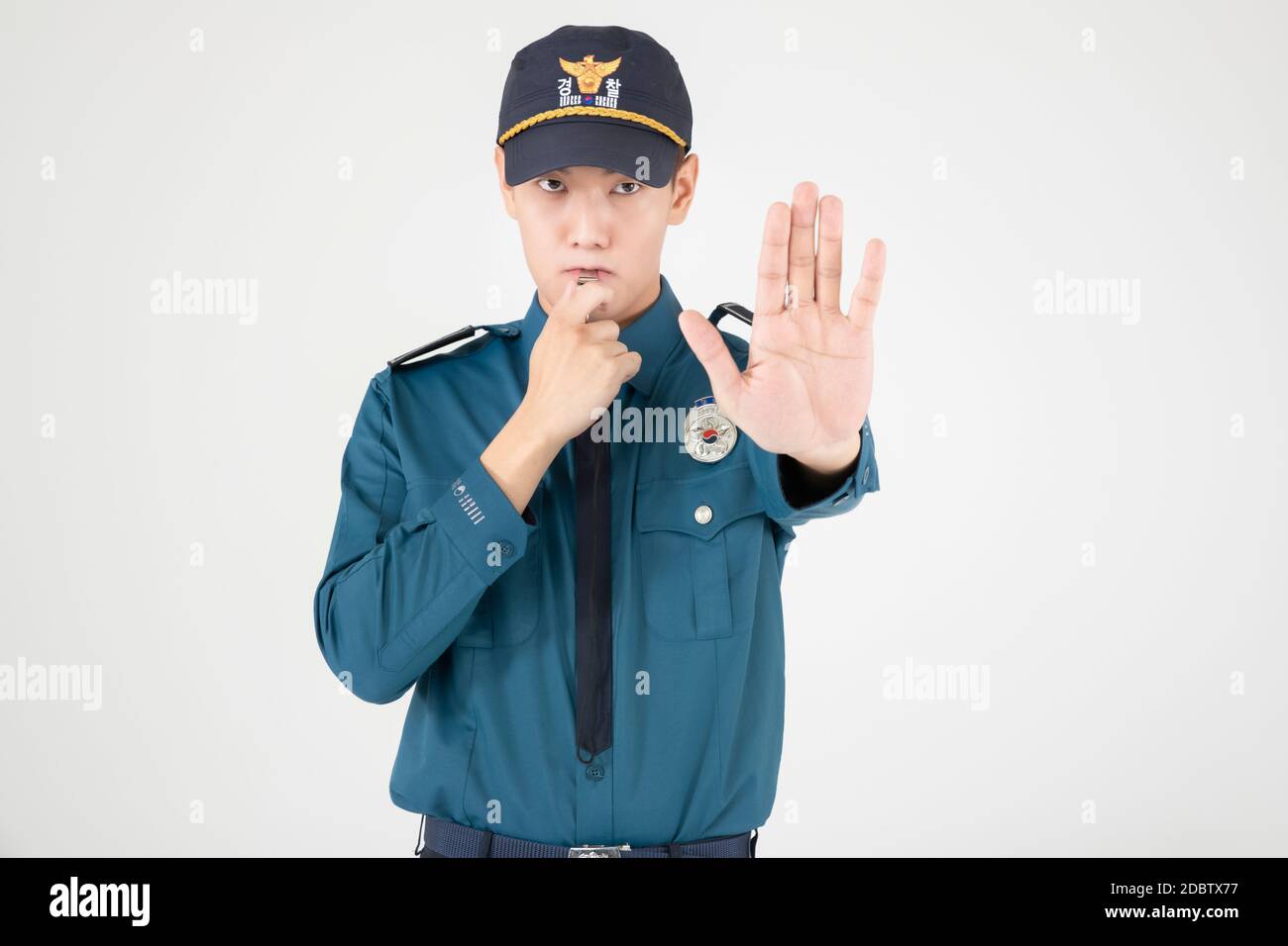 Asian male and female two police officers 050 Stock Photo - Alamy