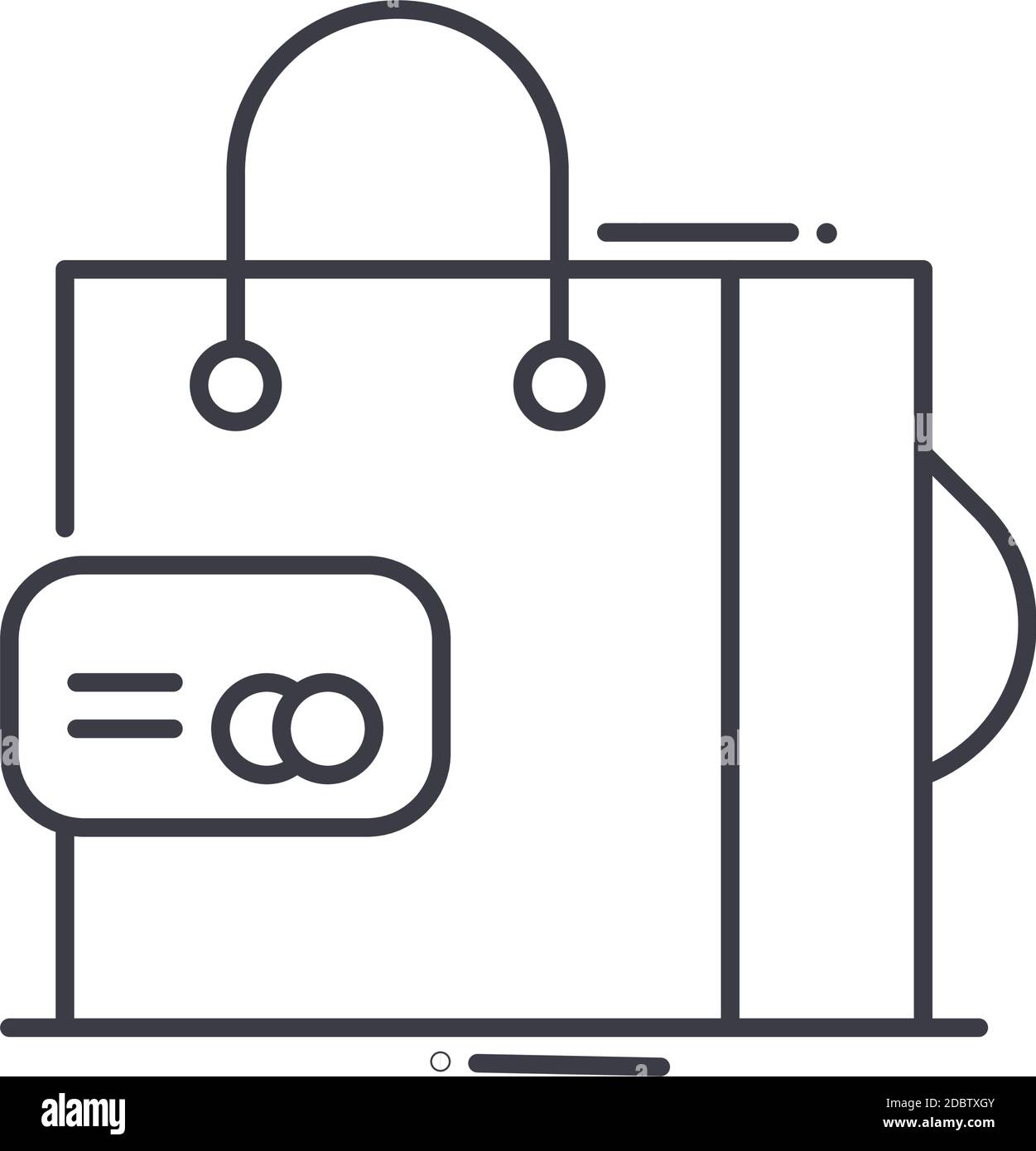 Spending money icon, linear isolated illustration, thin line vector ...