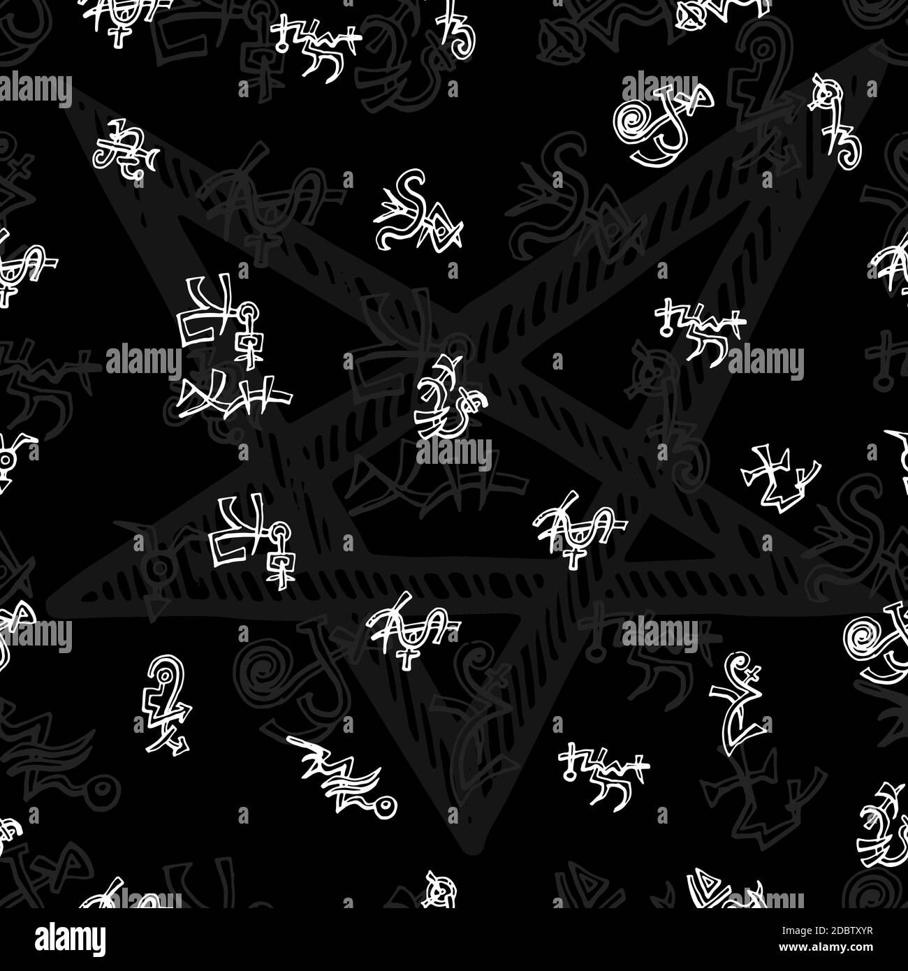 Black magic ritual black white drawing hi-res stock photography and ...