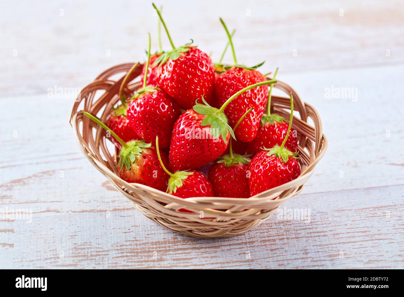 Strawberries In A Basket Stock Photo - Alamy