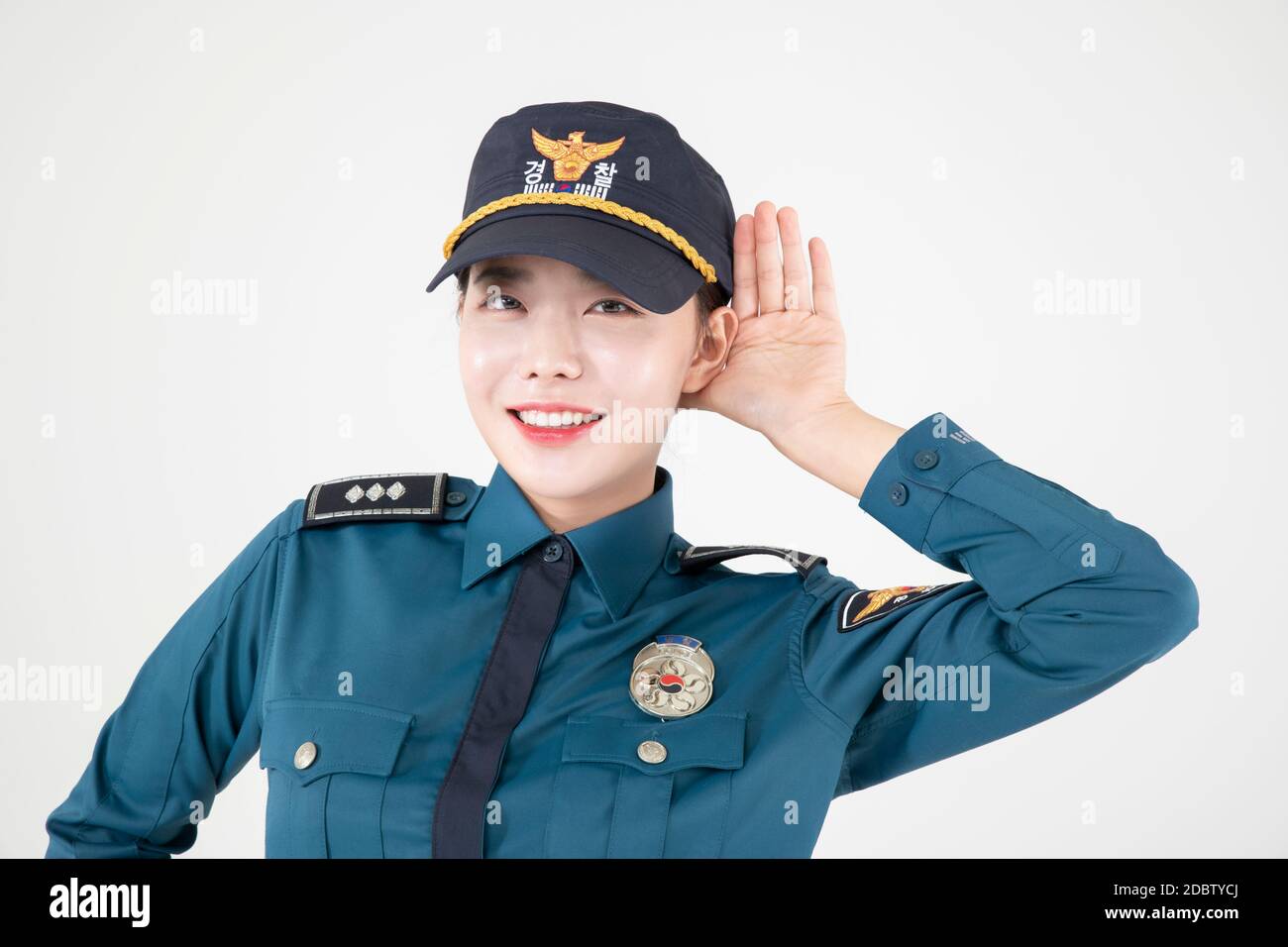 Asian male and female two police officers 069 Stock Photo - Alamy