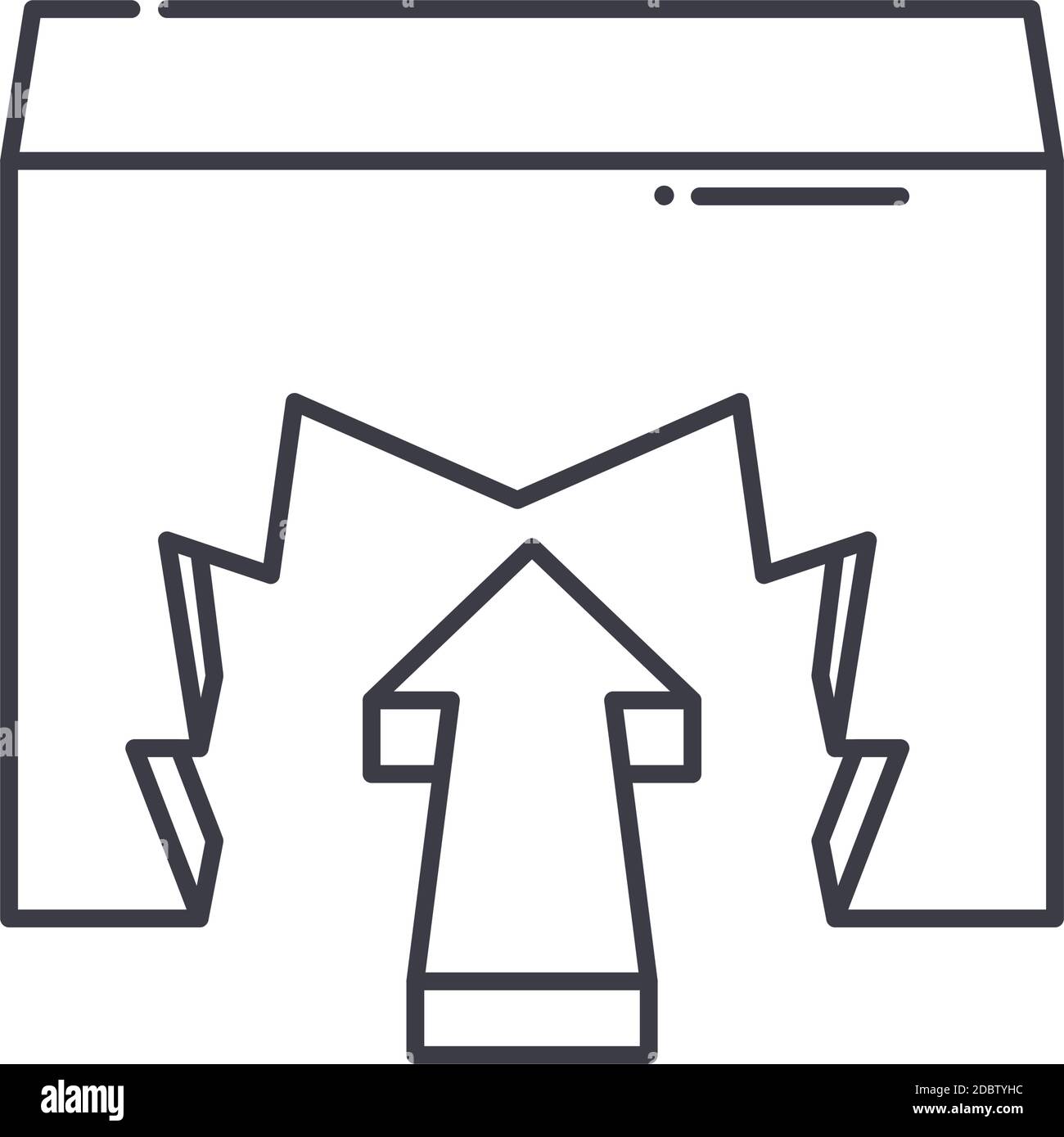 To overcome icon, linear isolated illustration, thin line vector, web ...