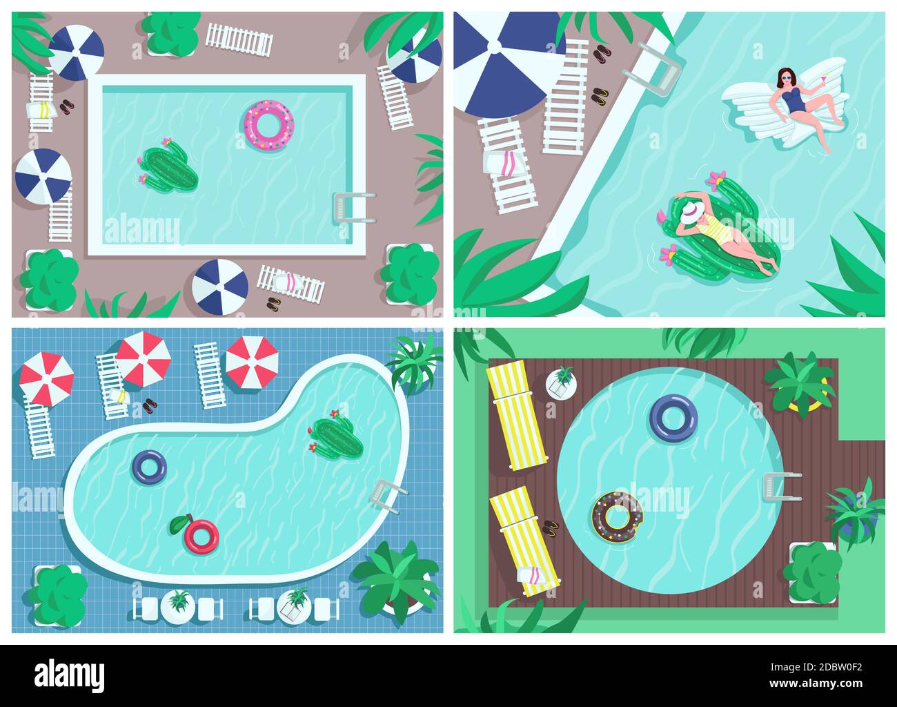 Outdoor pool complex Cut Out Stock Images & Pictures - Alamy