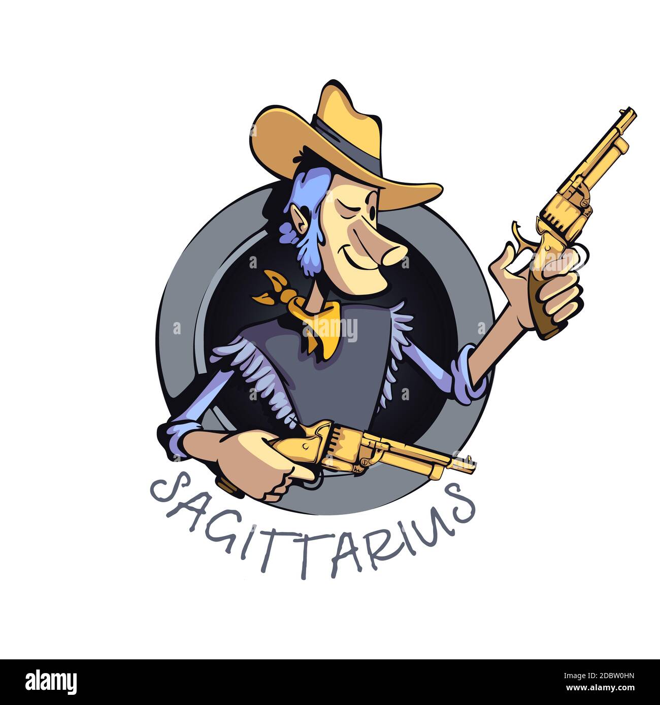 Hero holding gun Cut Out Stock Images & Pictures - Alamy