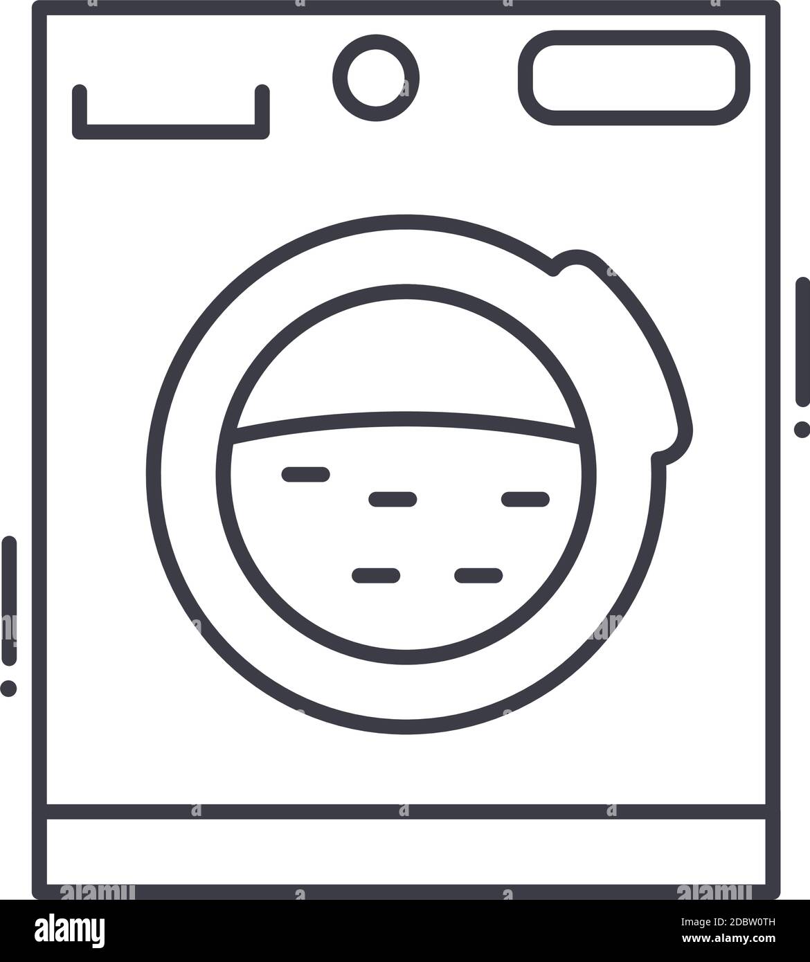 Sponge symbol icon, linear isolated illustration, thin line vector, web ...